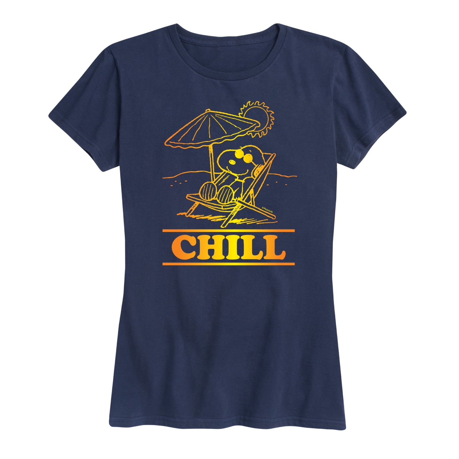 Peanuts - Chill - Women's Short Sleeve Graphic T-Shirt - Walmart.com