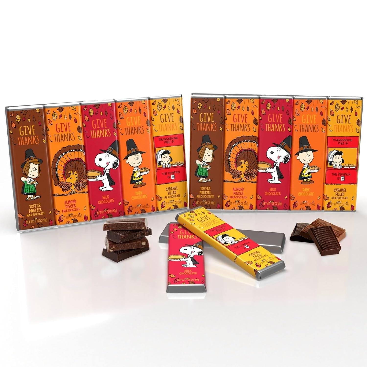 Peanuts Chocolate Thanksgiving Variety Gift Pack, Snoopy Gourmet Bar ...