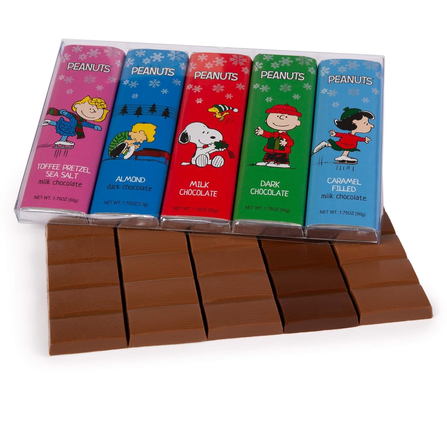 Peanuts Chocolate Winter Variety Gift Pack, Snoopy Gourmet Bar Snack ...