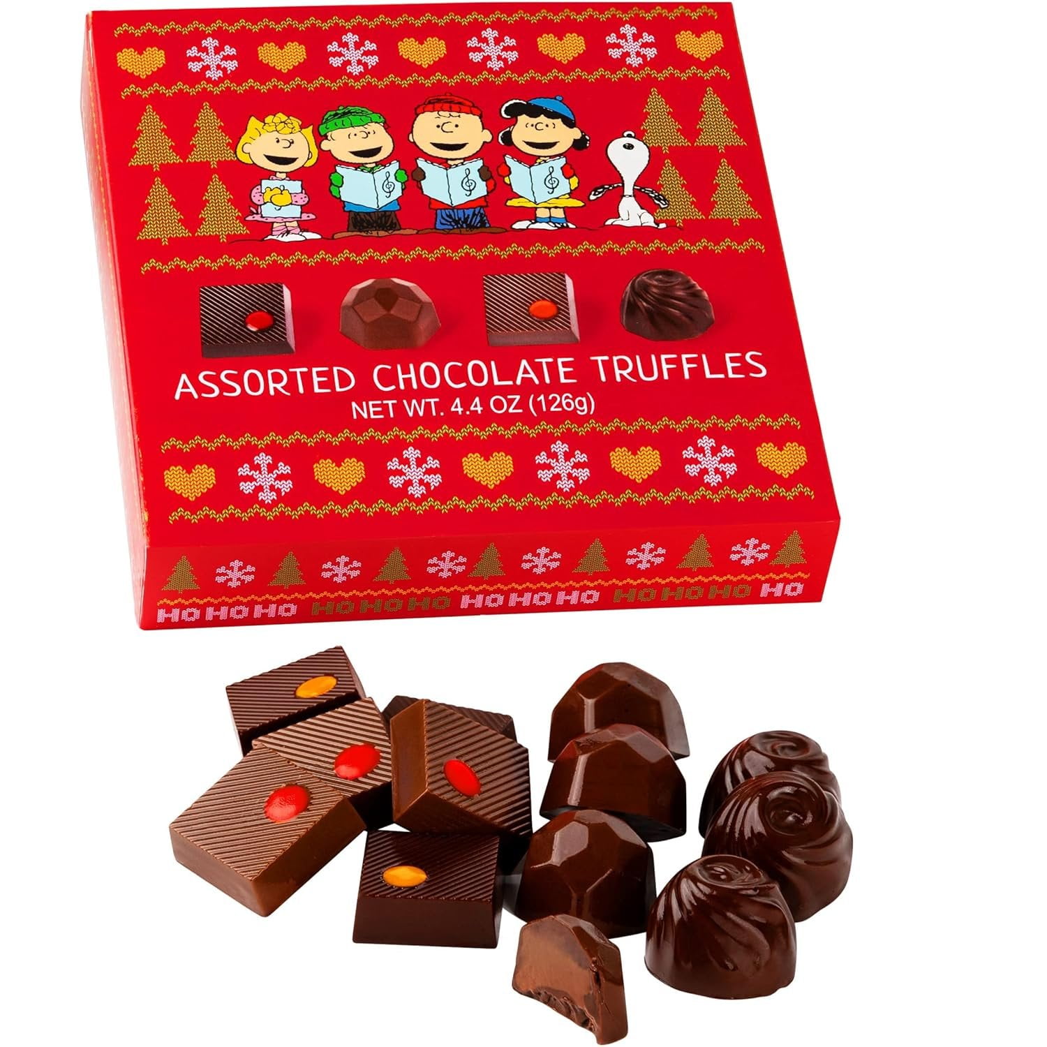 Peanuts Christmas Chocolate Truffles, Gourmet Belgian Candy Gift Box ...