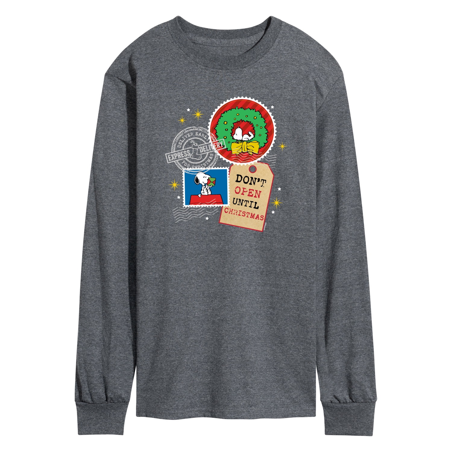 Peanuts - Christmas - Don't Open Until Christmas - Men's Long Sleeve T ...