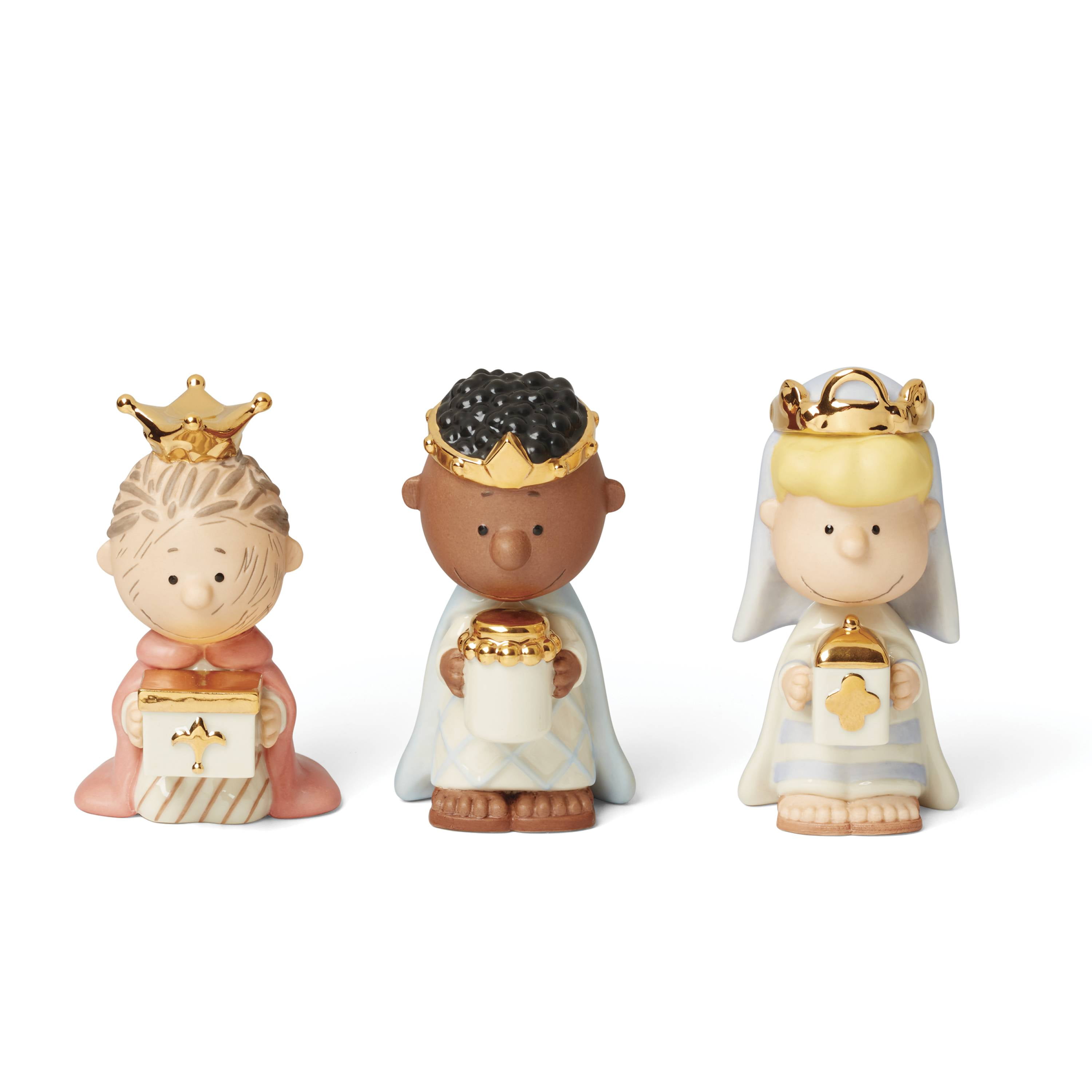 Peanuts Christmas Pageant 3 Kings Figurines - Walmart.com