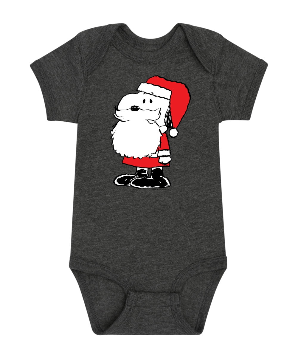 Peanuts - Christmas - Santa Snoopy - Infant Baby One Piece - Walmart.com