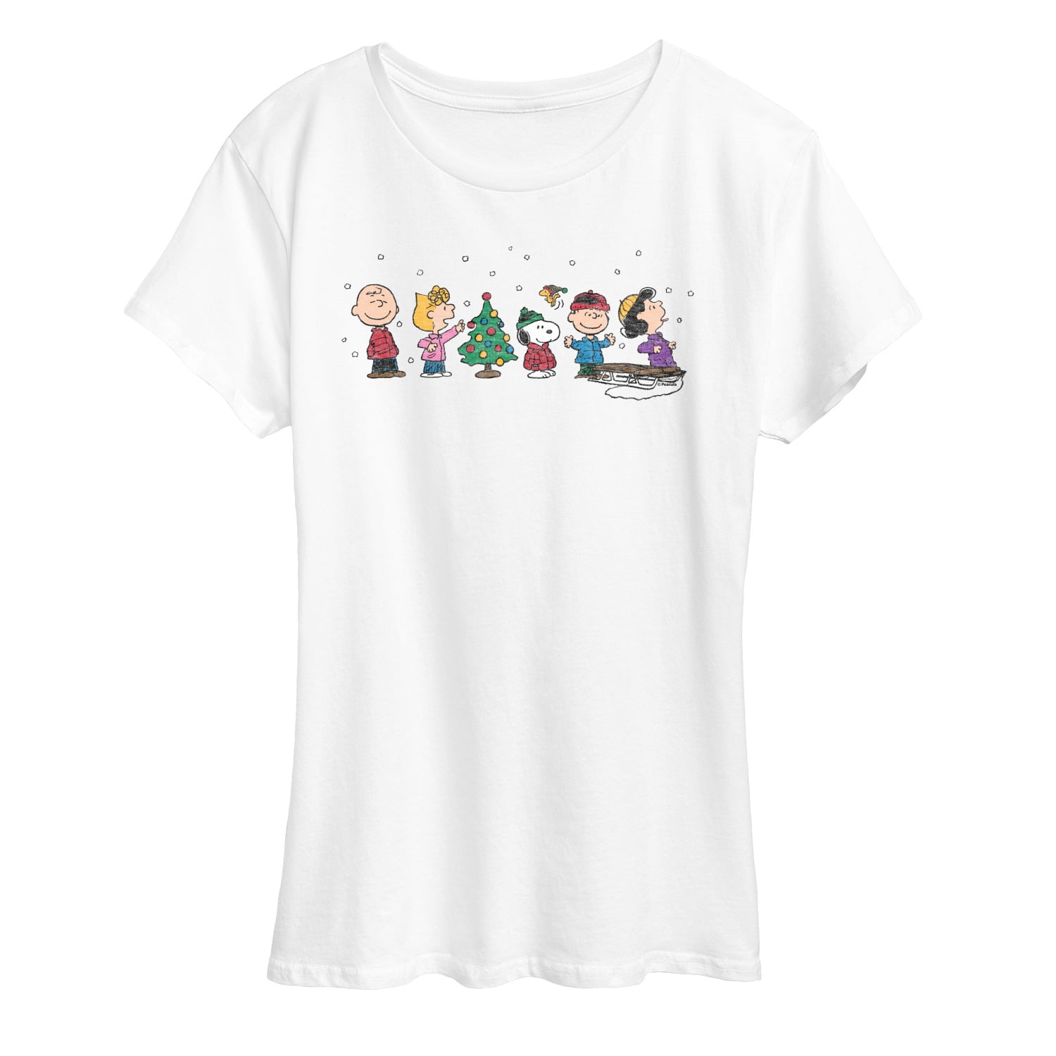 Peanuts - Christmas Snoopy And Friends - Women's Short Sleeve Graphic T ...