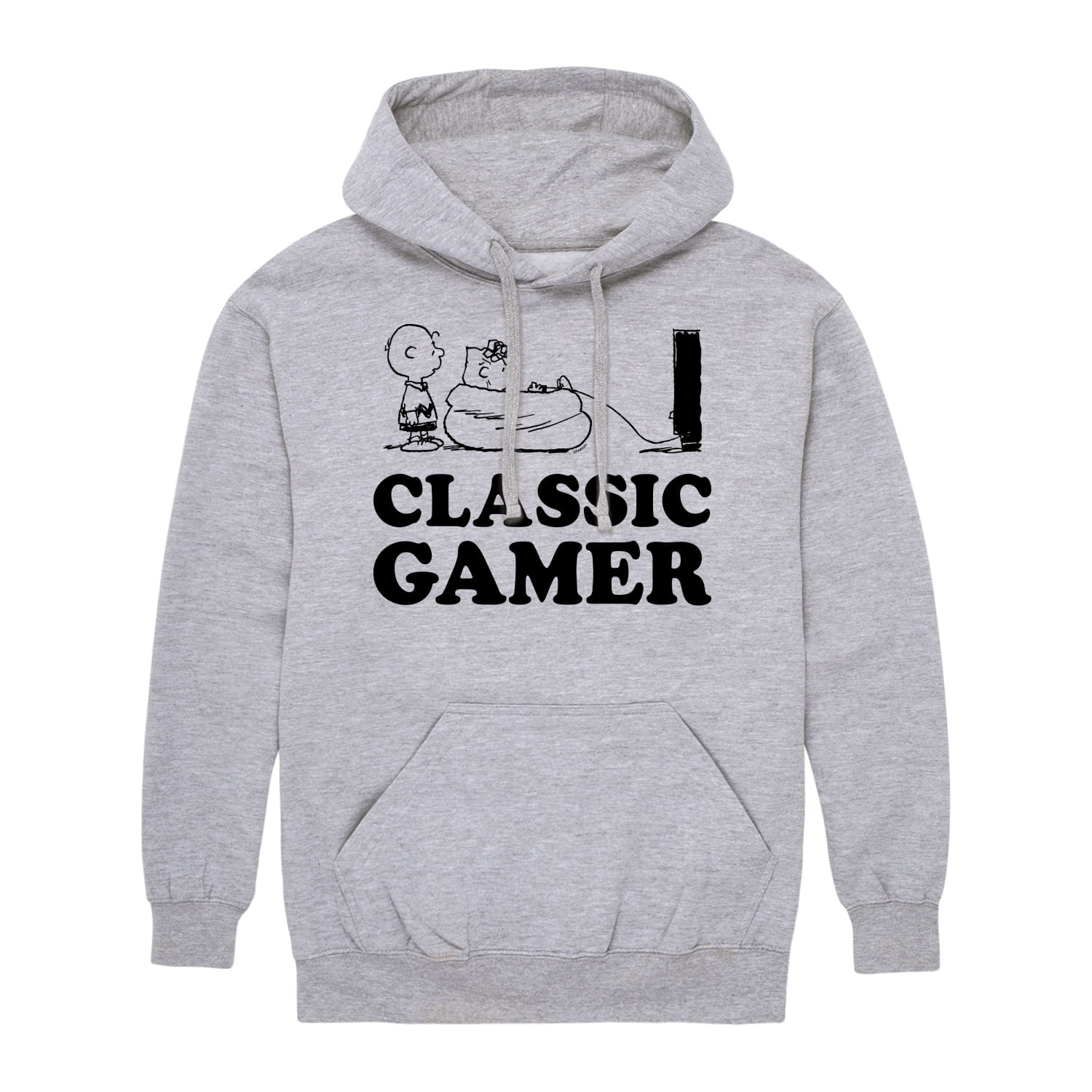 Peanuts - Classic Gamer Charlie Brown and Sally- Men's Pullover Hoodie ...