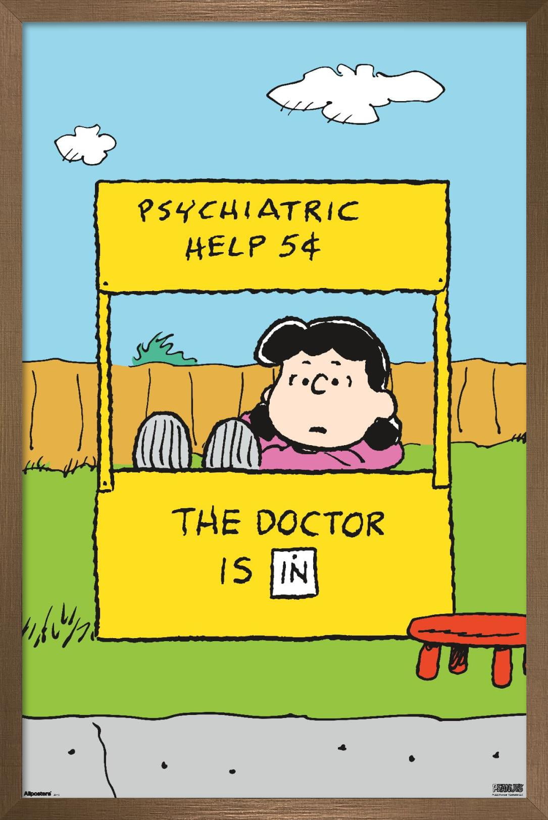Peanuts: Classic - Lucy's Psychiatric Help Wall Poster, 14.725" x 22. ...
