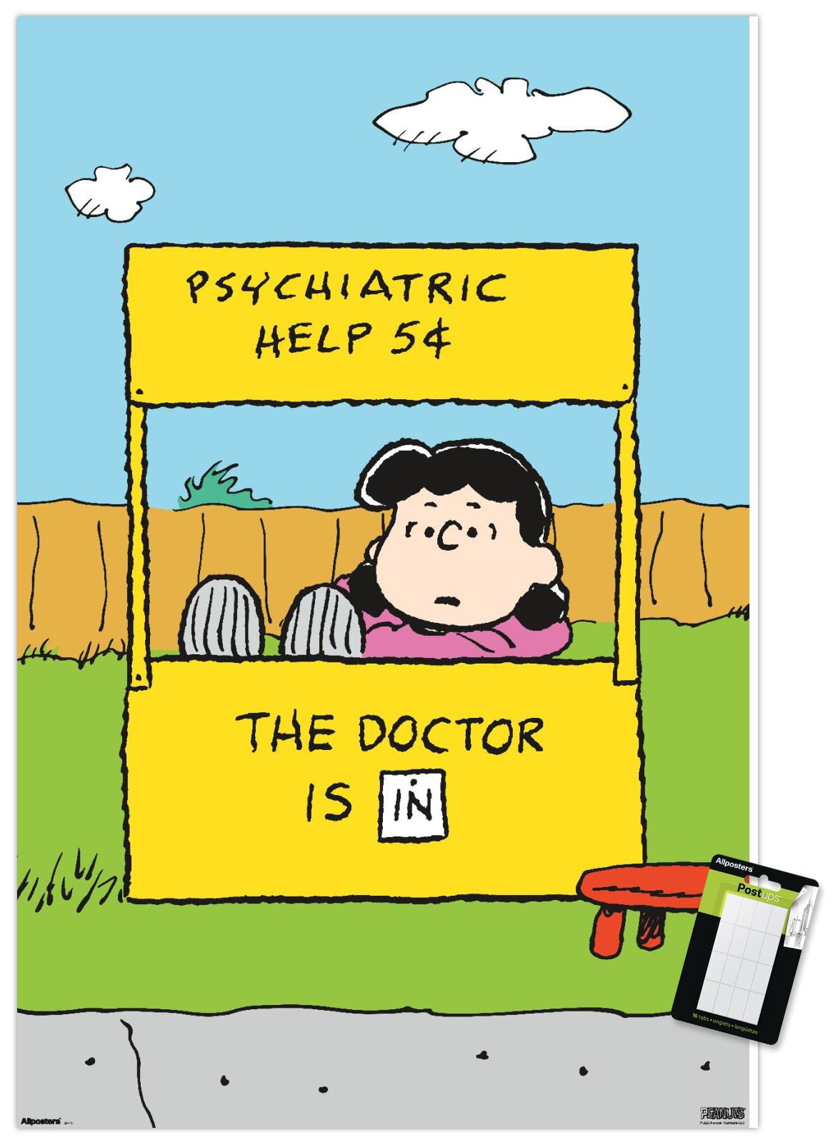 Peanuts: Classic - Lucy's Psychiatric Help Wall Poster, 22.375" x 34 ...