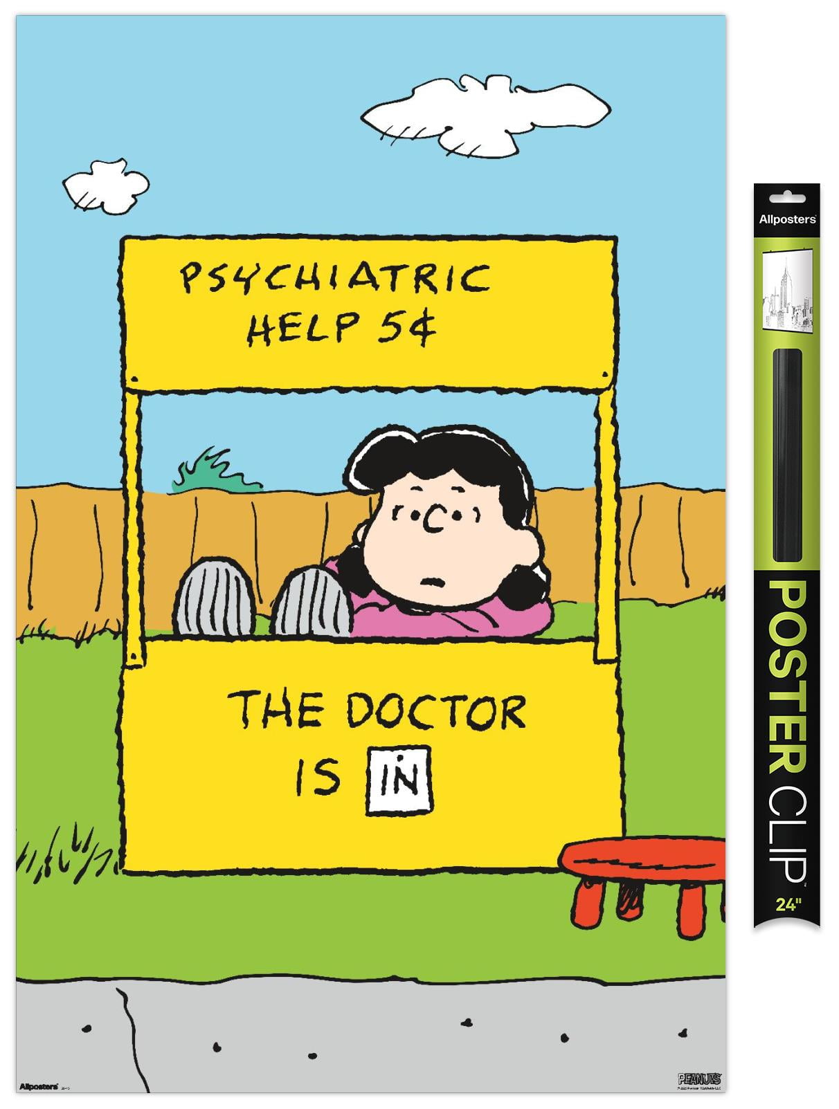 Peanuts: Classic - Lucy's Psychiatric Help Wall Poster, 22.375" x 34 ...