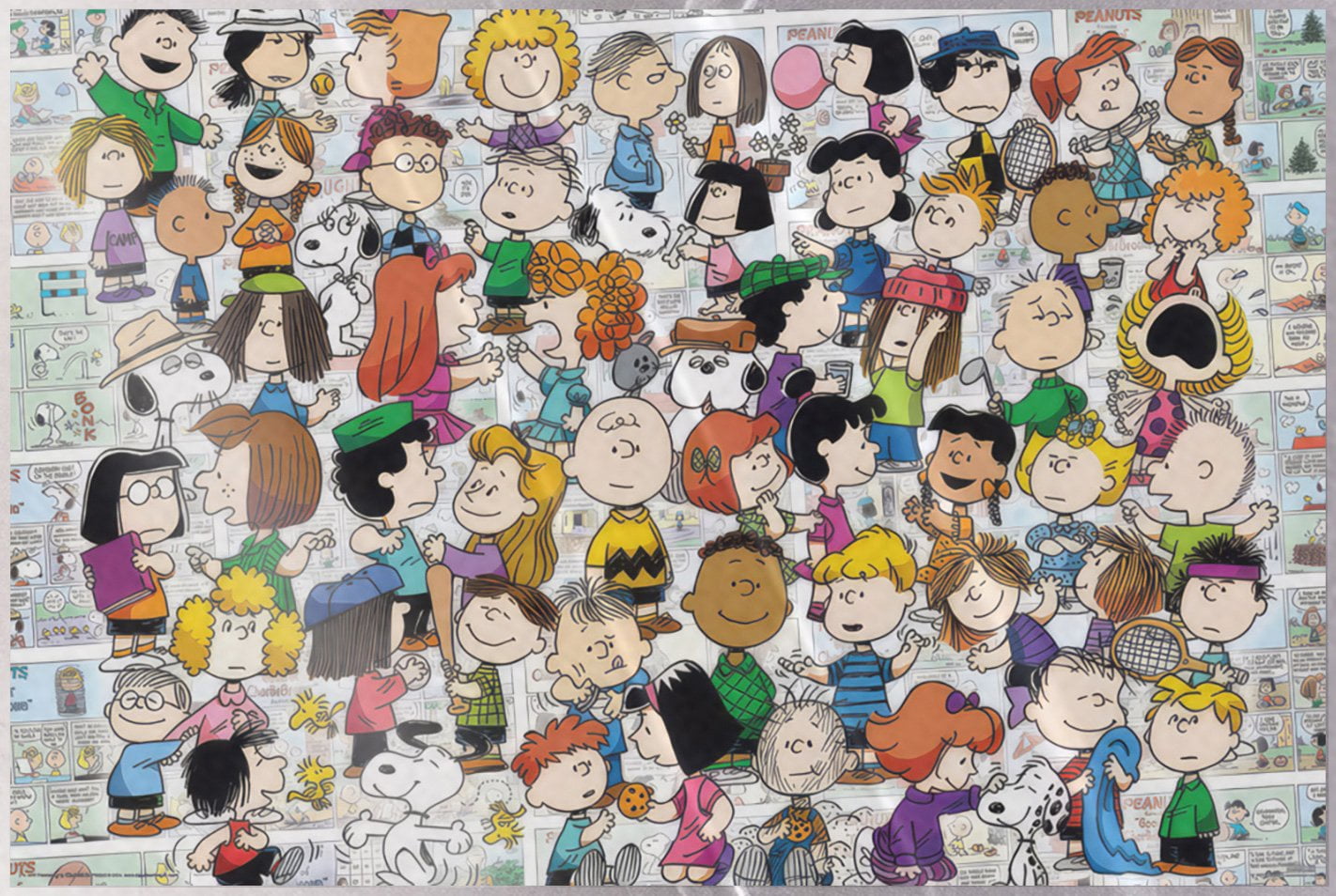 Peanuts - Comic Poster (All Characters Collage - Charlie Brown, Snoopy ...