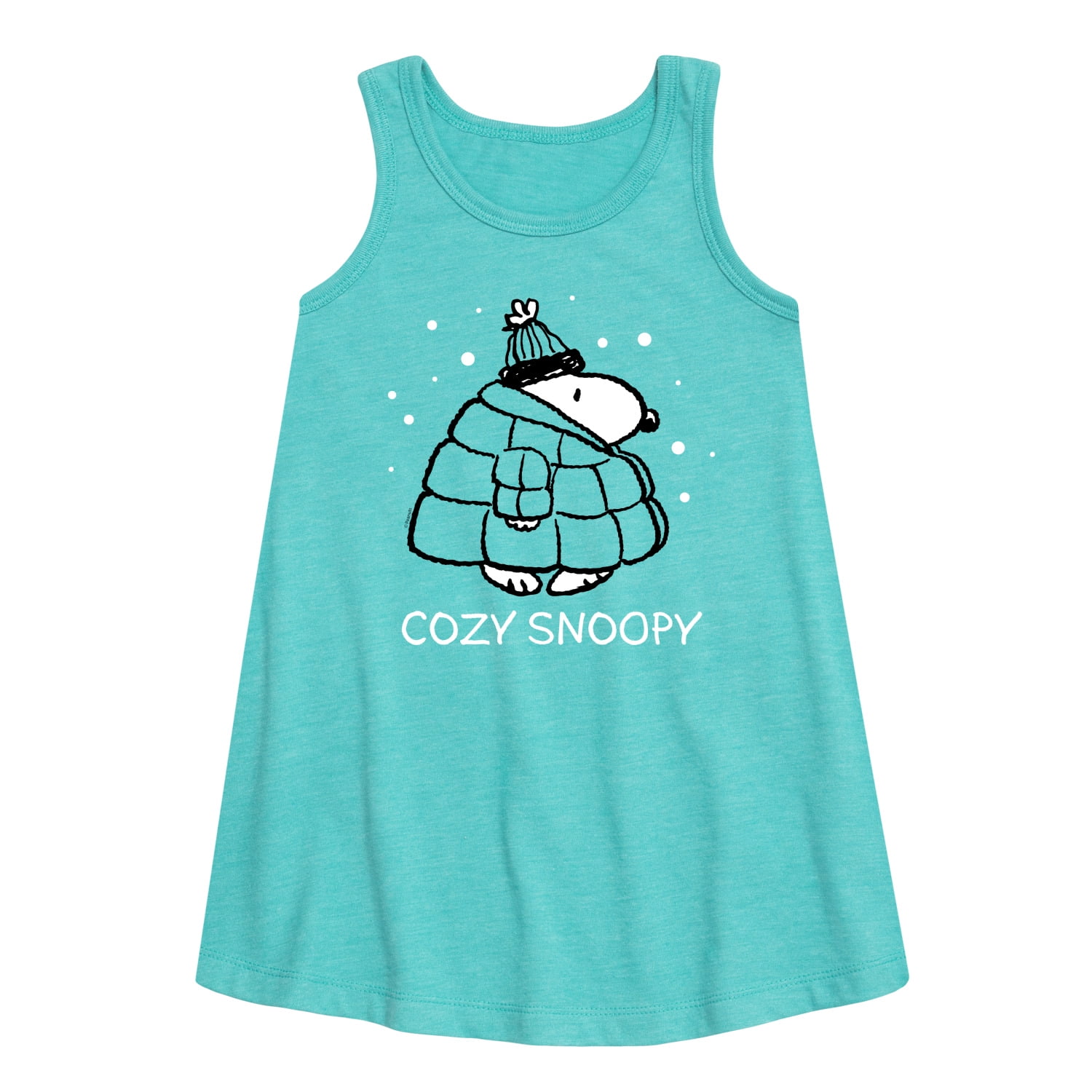 Peanuts - Cozy Snoopy - Toddler & Youth Girls A-line Dress - Walmart.com