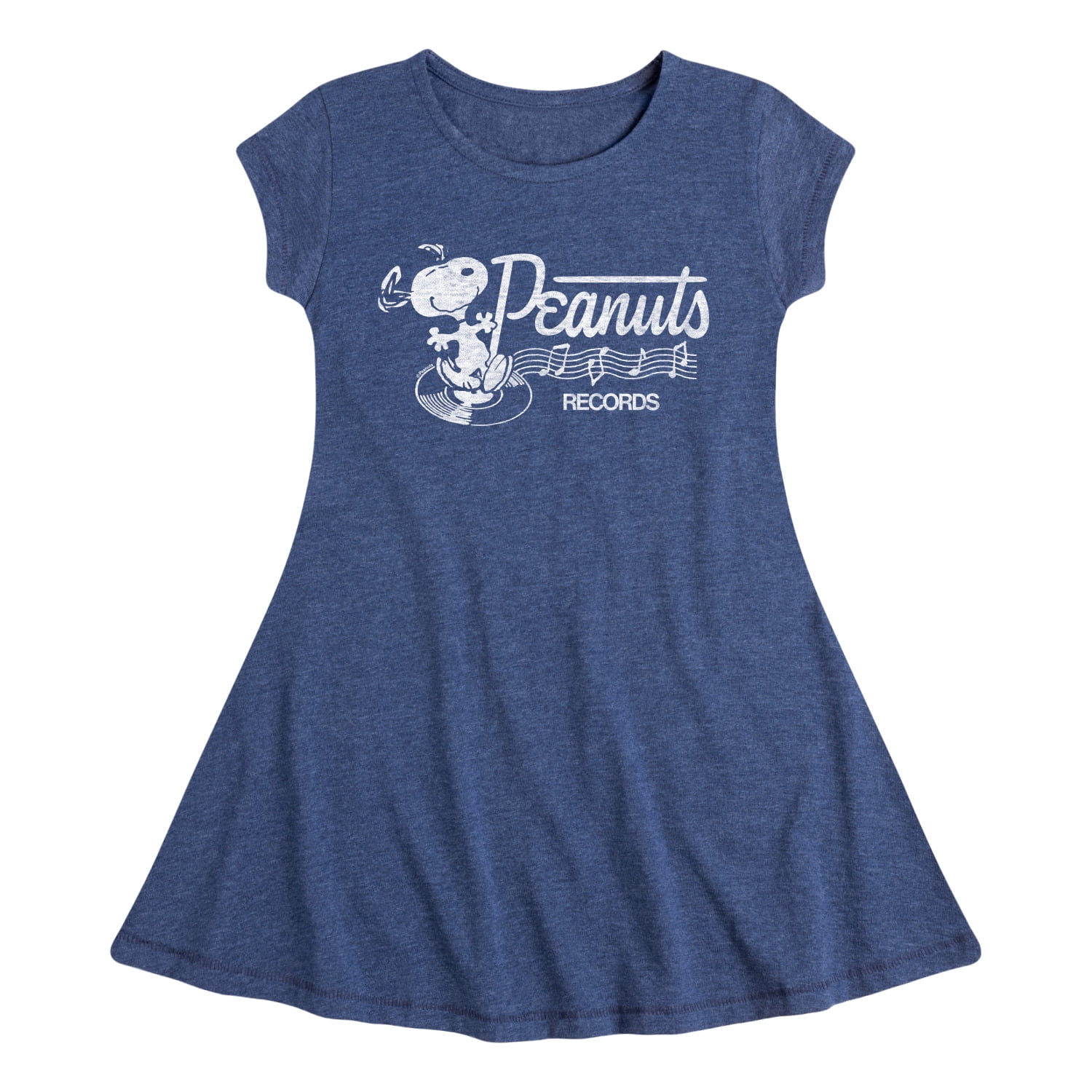 Peanuts - Dancing Snoopy - Girls Fit And Flare Cap Sleeve Dress ...