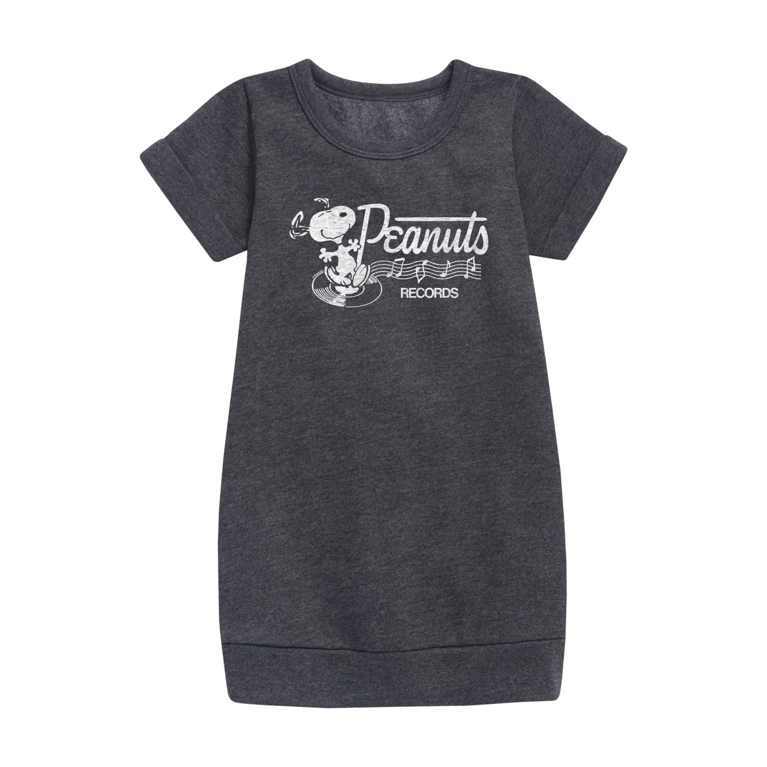 Peanuts - Dancing Snoopy - Toddler & Youth Girls Fleece Dress - Walmart.com