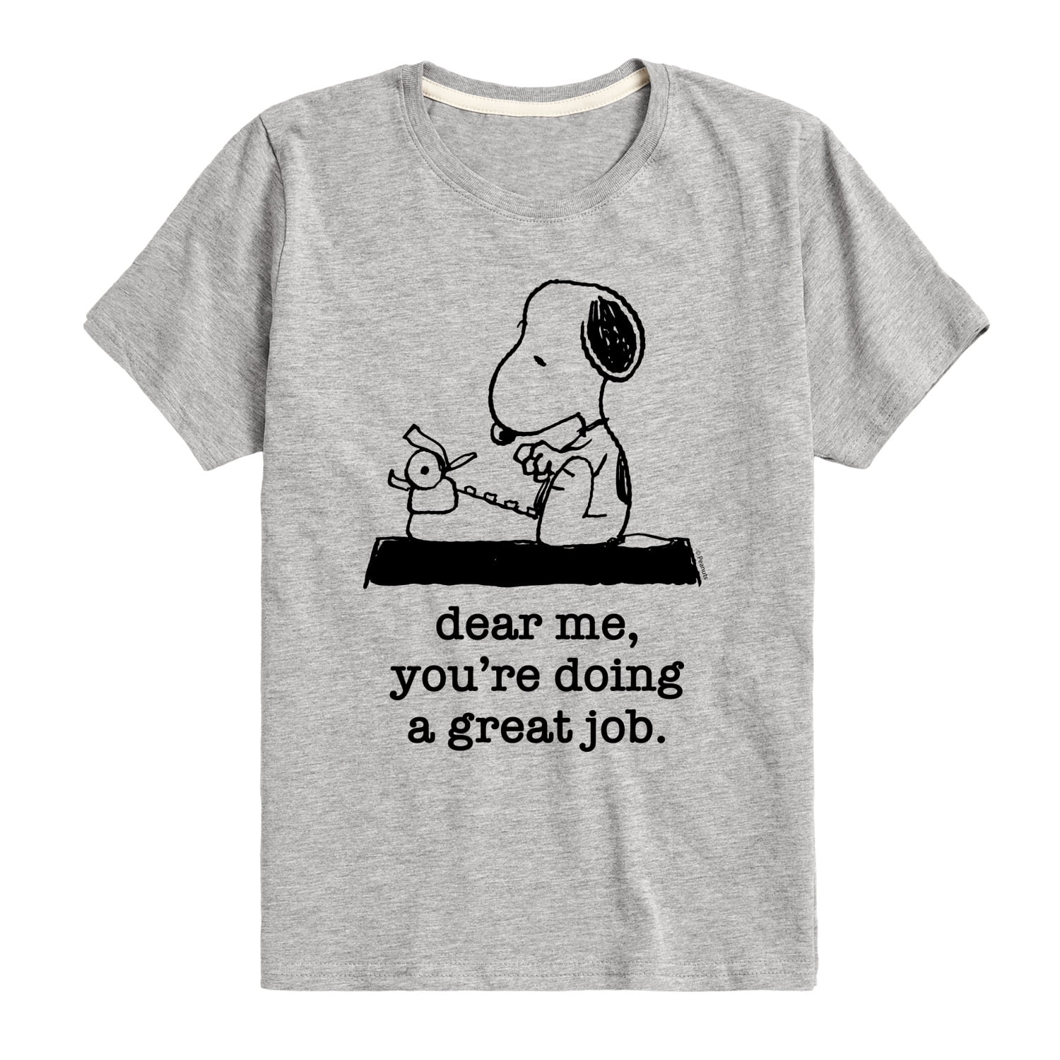 Peanuts - Dear Me Doing Great Job - Toddler & Youth Short Sleeve ...