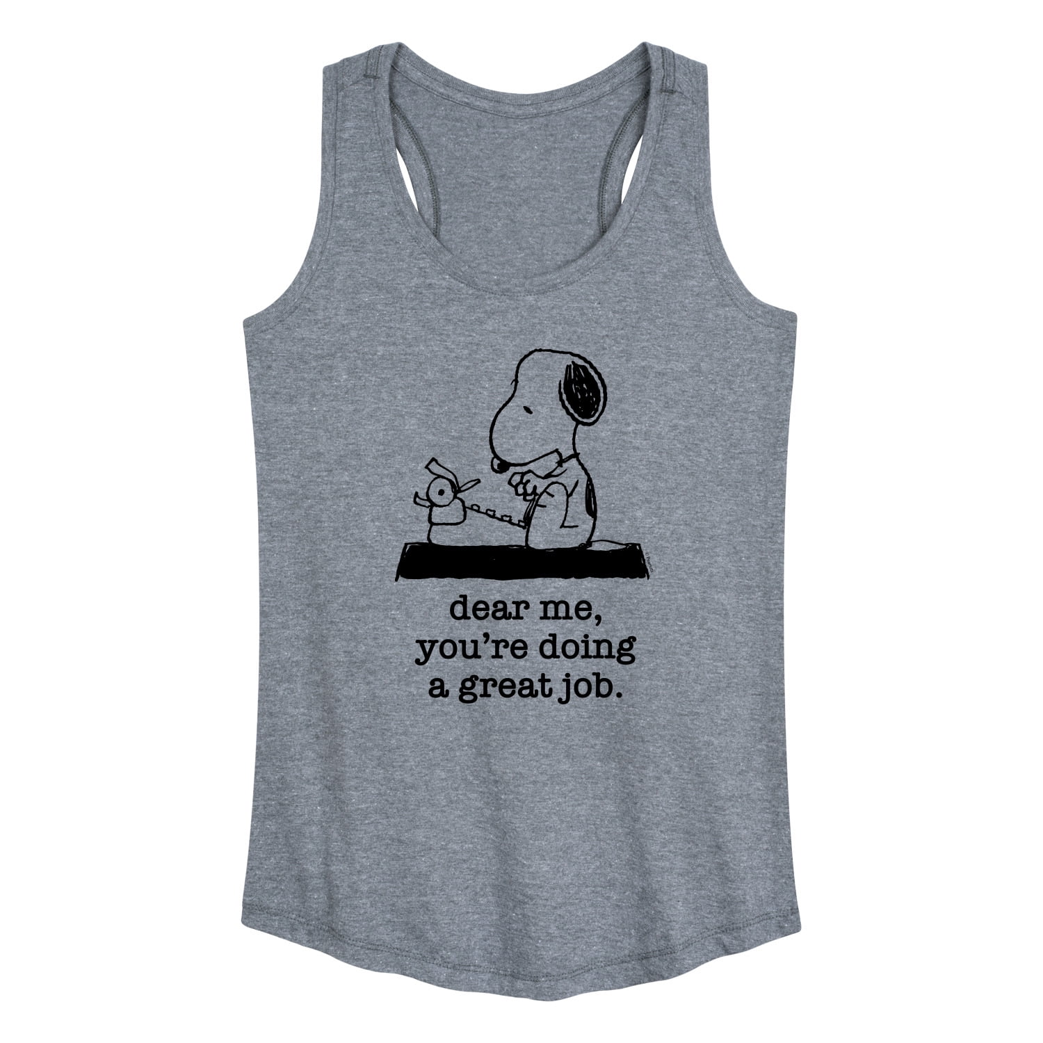 Peanuts - Dear Me Doing Great Job - Women's Racerback Tank Top ...