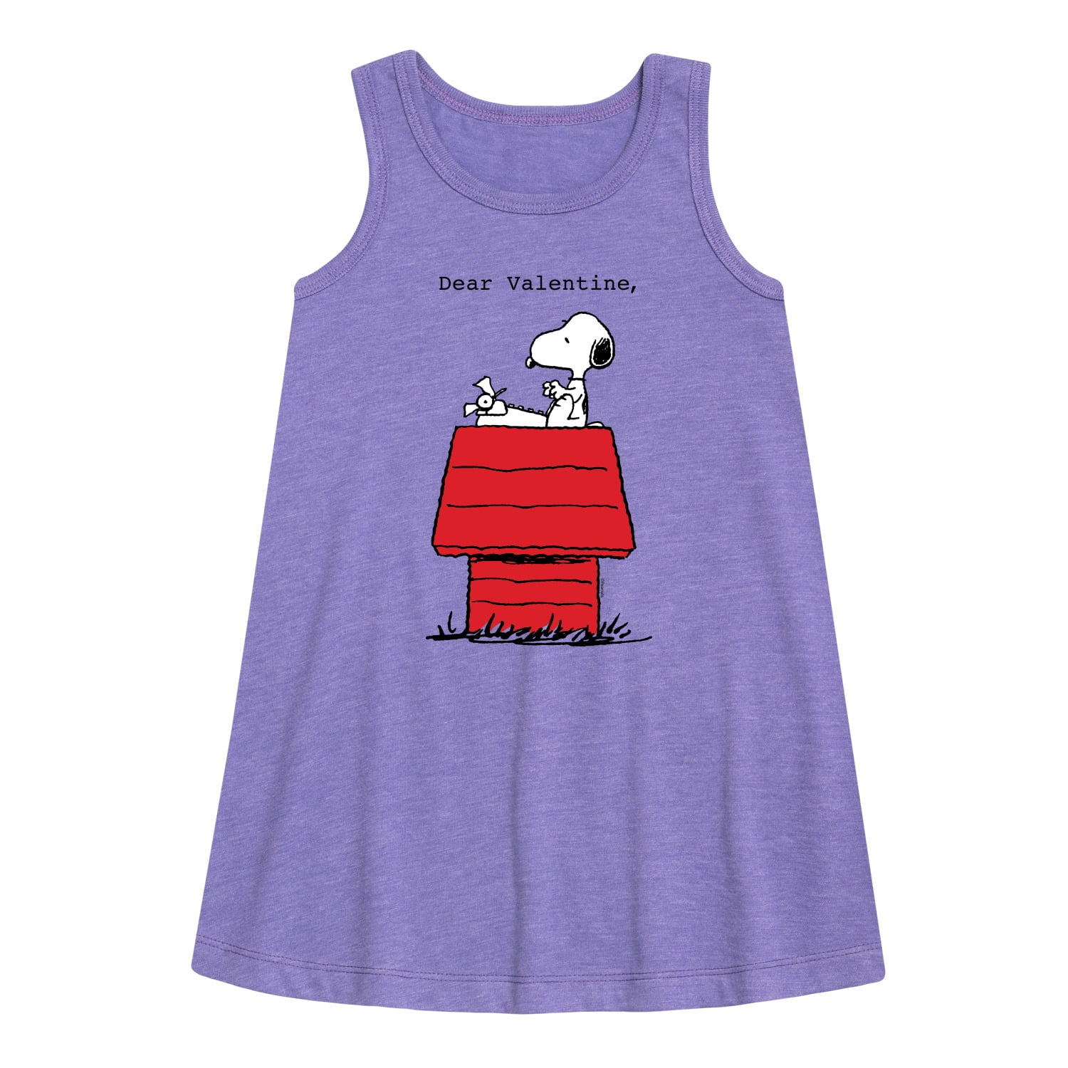 Peanuts - Dear Valentine Snoopy - Toddler and Youth Girls A-line Dress ...