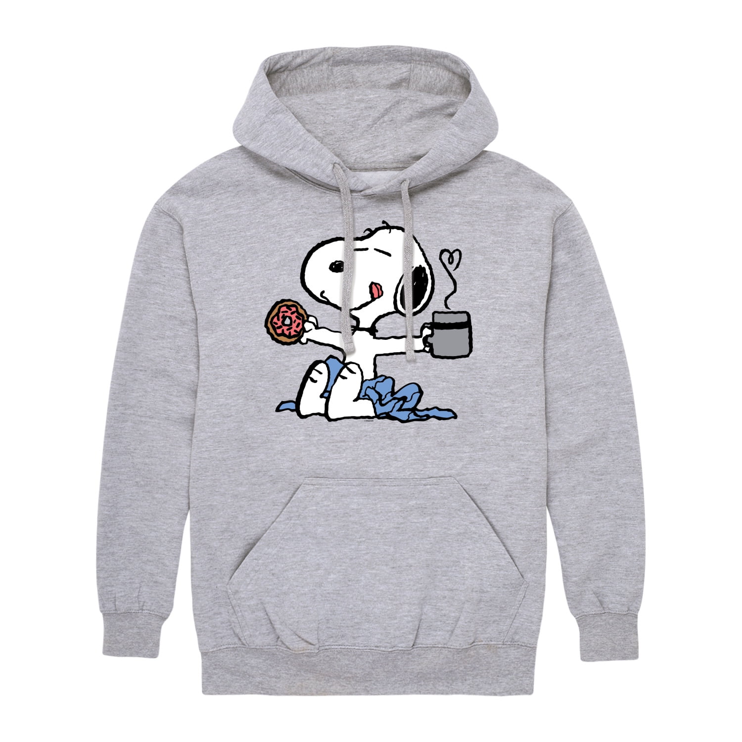 Peanuts - Donut Coffee Snoopy -Men's Pullover Hoodie - Walmart.com
