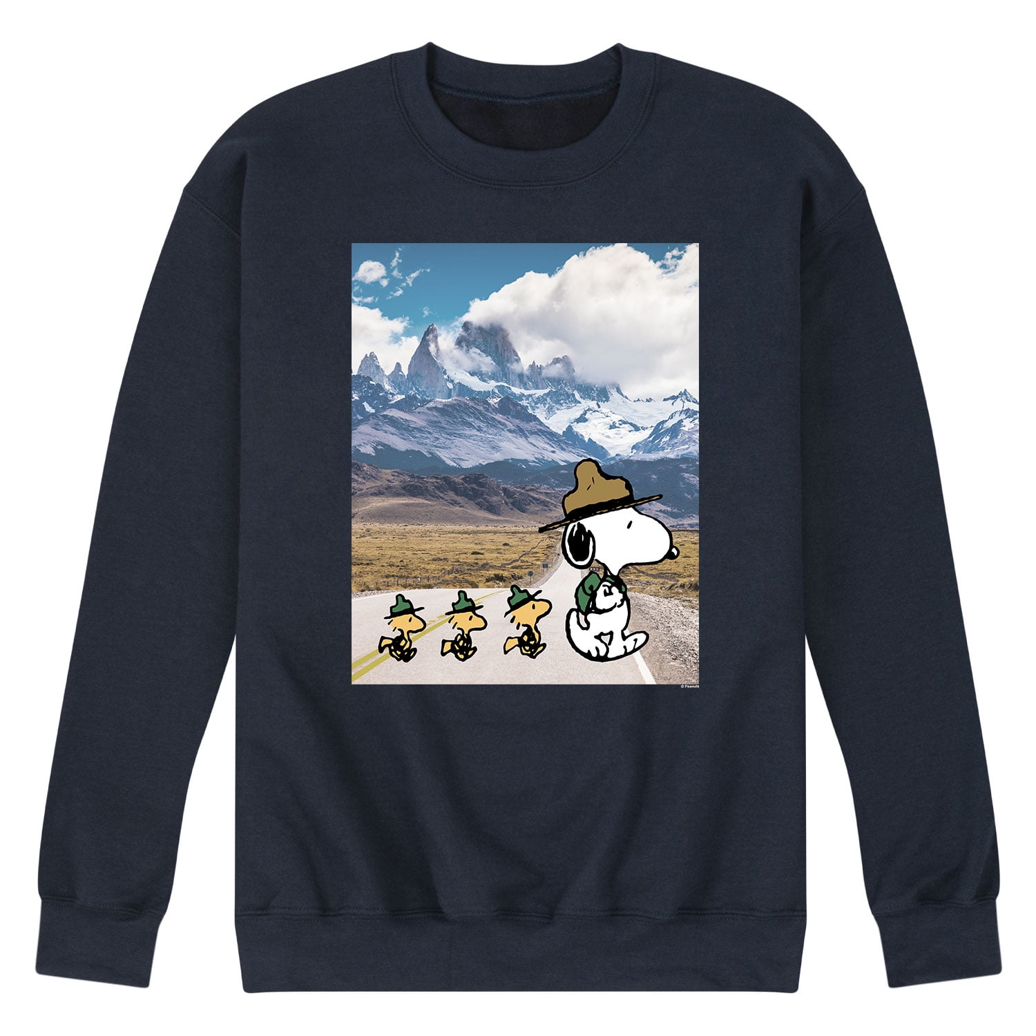 Peanuts - Explorer Snoopy Men's Long Sleeve Adventurous Camper Fleece ...