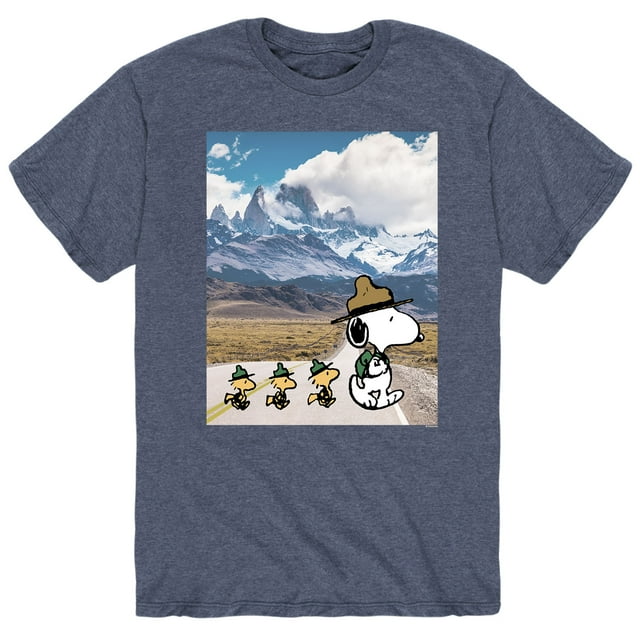 Peanuts - Explorer Snoopy Men's Short Sleeve Graphic Adventurous Camper ...