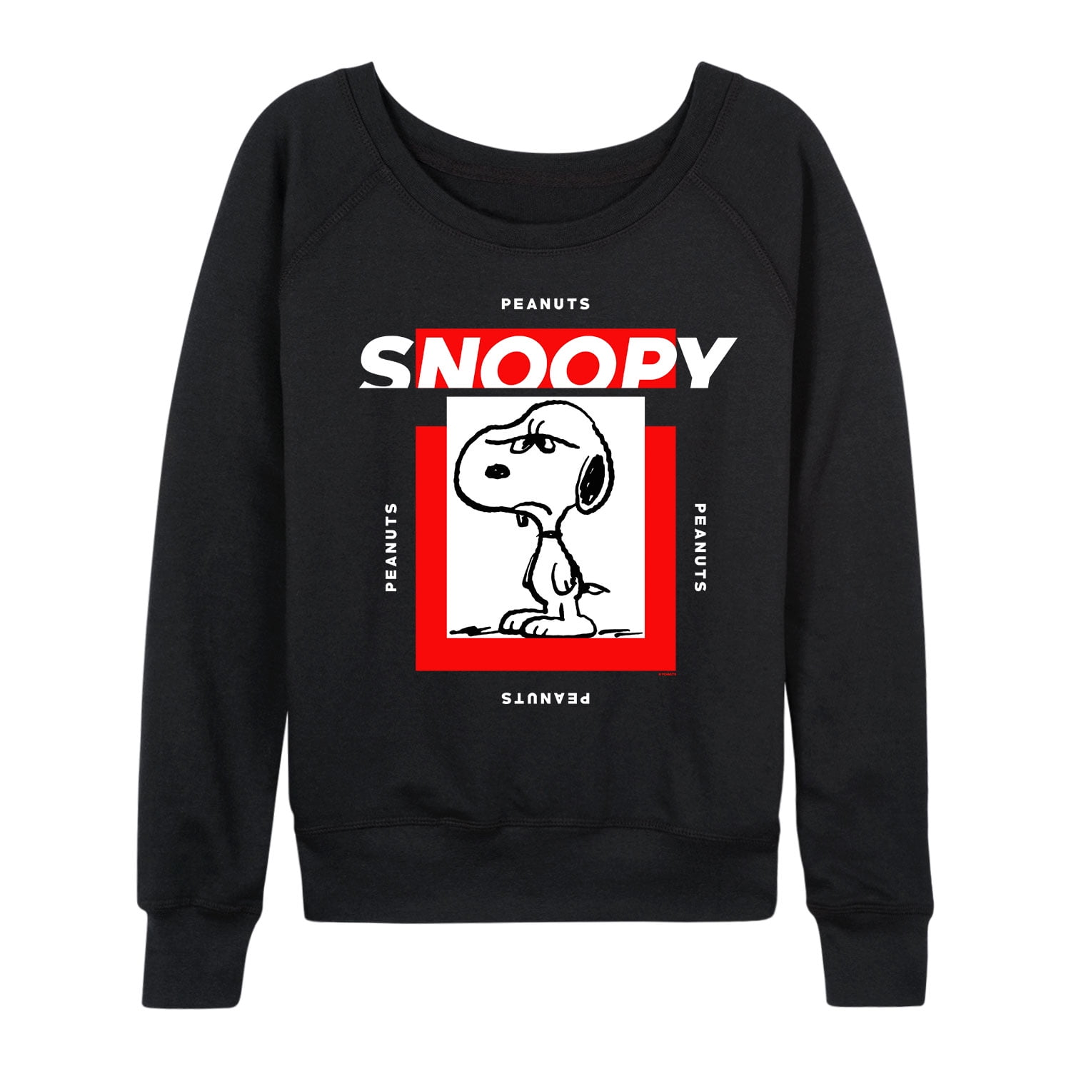 Peanuts - Faces of Snoopy -Women's Lightweight French Terry Long Sleeve ...
