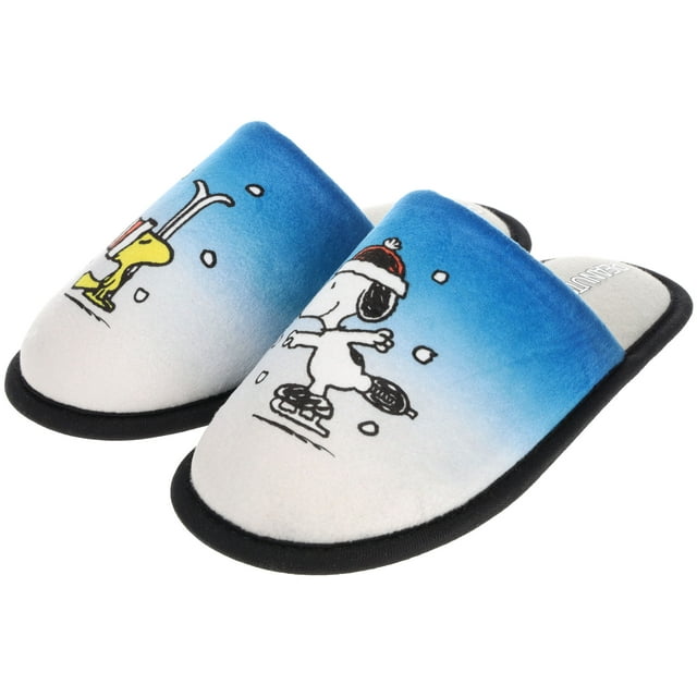 Peanuts Family Slippers, Mismatch Holiday Scuff Snoopy & Woodstock ...