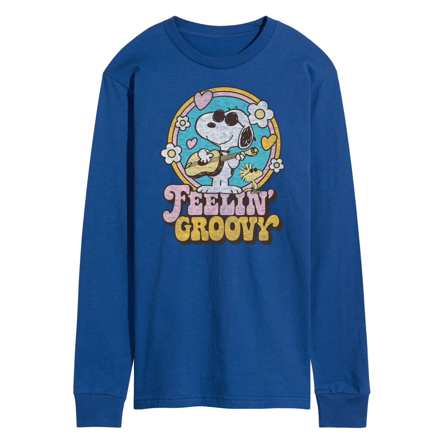 Peanuts - Feelin Groovy Snoopy And Woodstock Lights Only - Men's Long ...