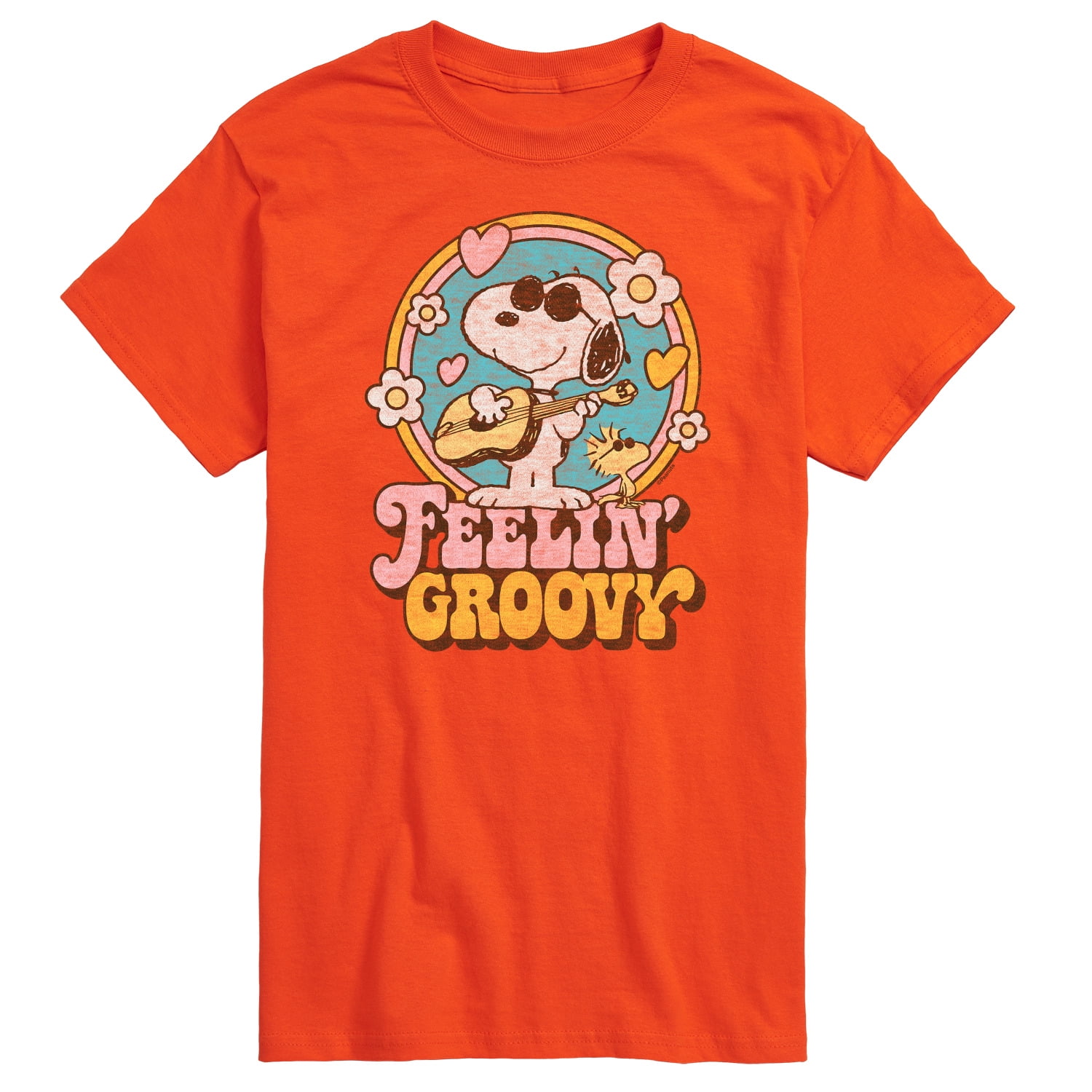 Peanuts - Feelin Groovy Snoopy And Woodstock Lights Only - Men's Short ...