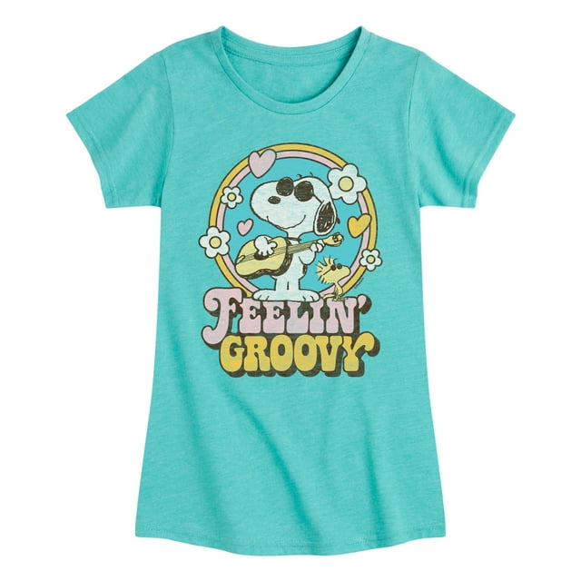 Peanuts - Feelin Groovy Snoopy And Woodstock - Toddler And Youth Girls ...