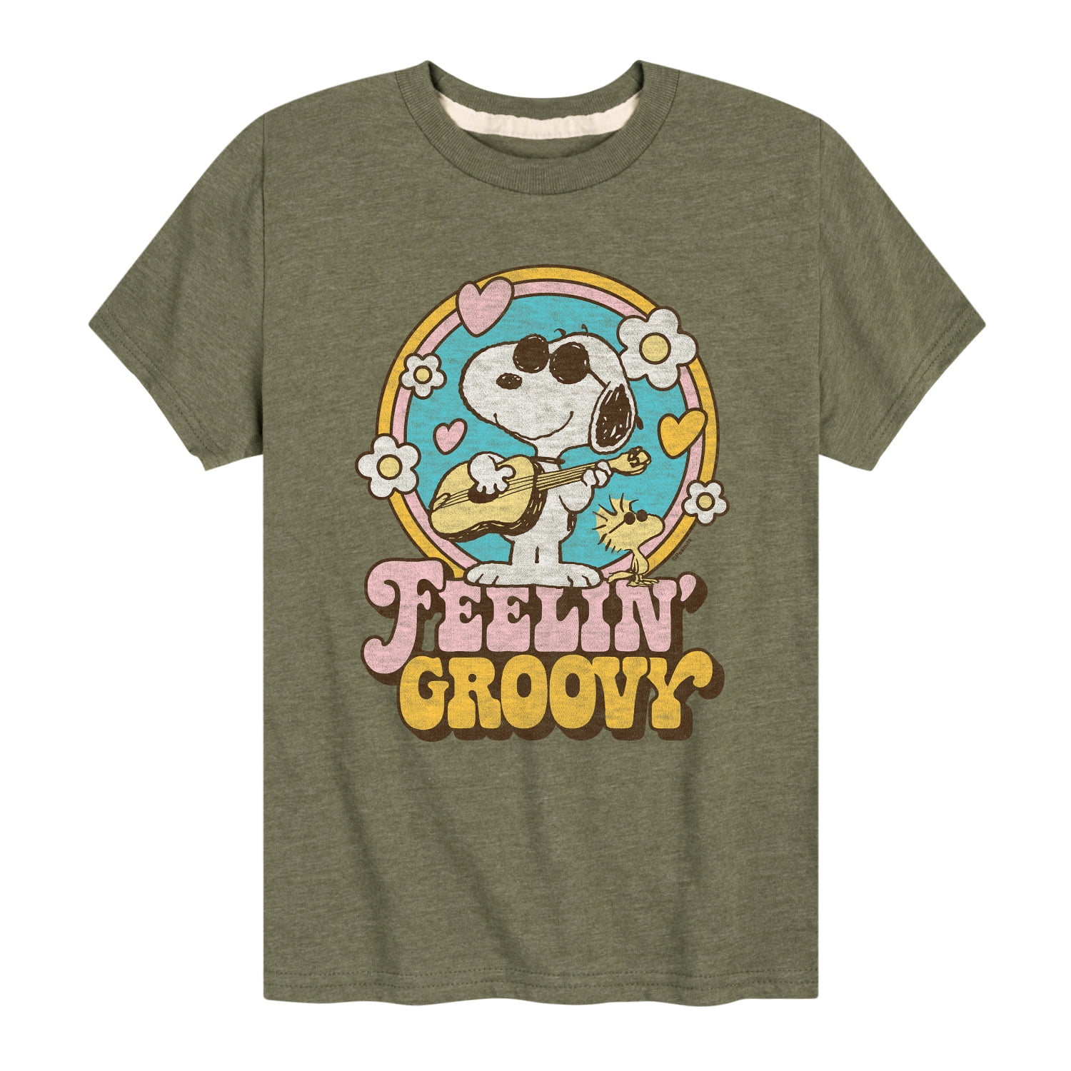 Peanuts - Feelin Groovy Snoopy And Woodstock - Toddler And Youth Short ...