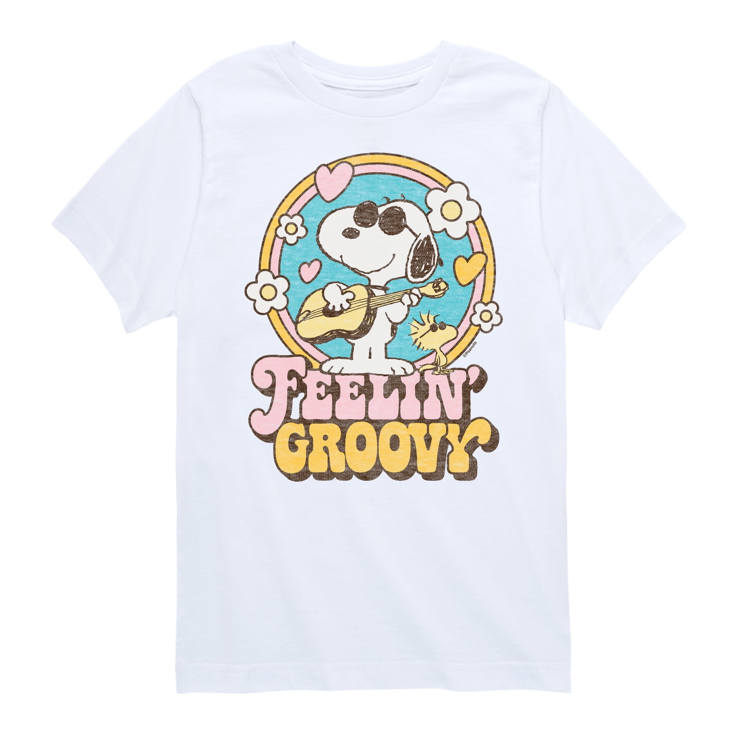 Peanuts - Feelin Groovy Snoopy And Woodstock - Toddler And Youth Short ...