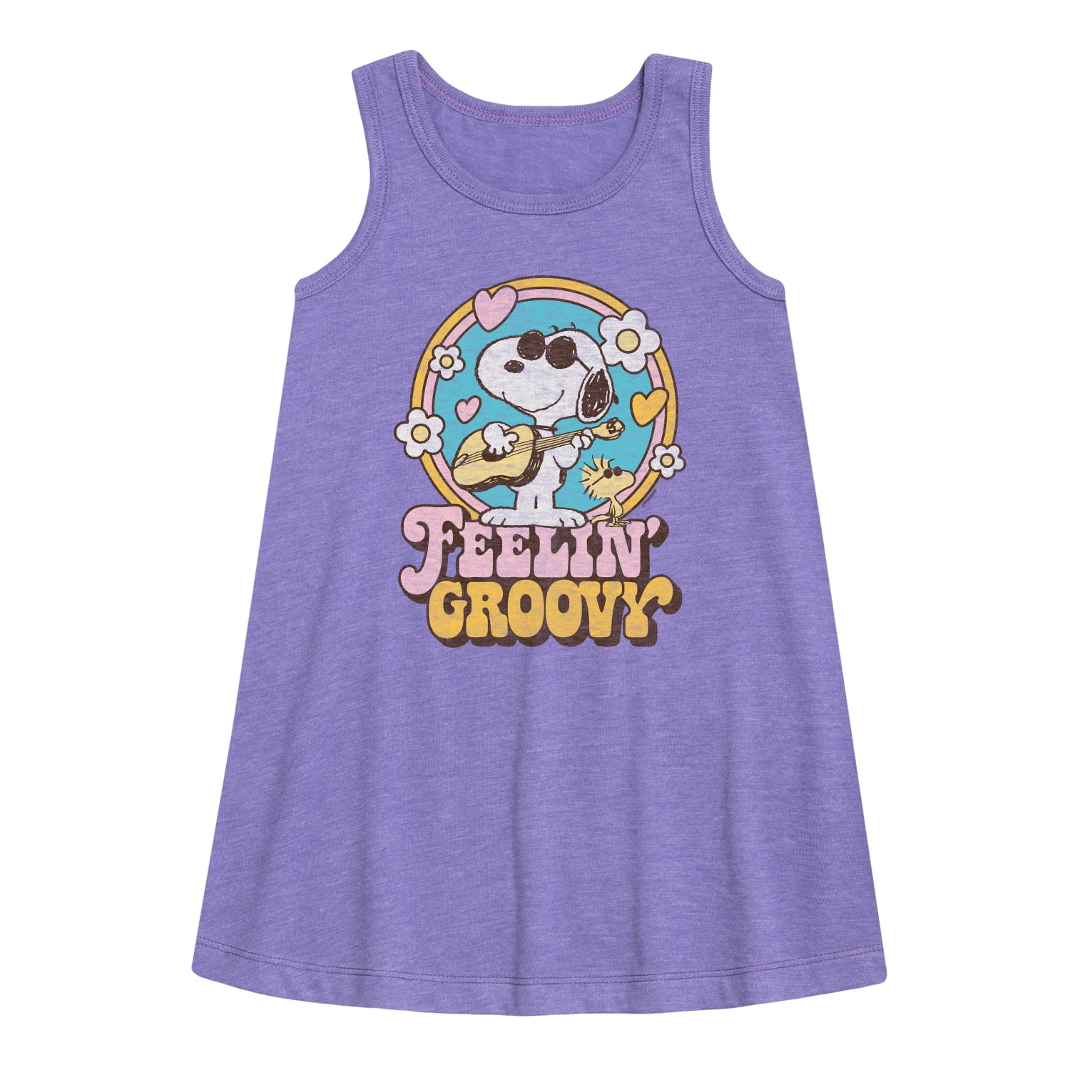 Peanuts - Feelin Groovy Snoopy And Woodstock - Toddler and Youth Girls ...