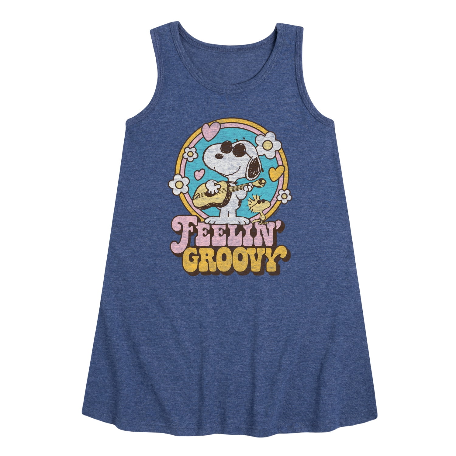 Peanuts - Feelin Groovy Snoopy And Woodstock - Toddler and Youth Girls ...