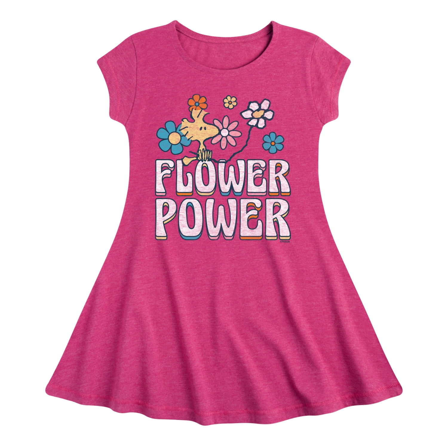 Peanuts - Flower Power - Toddler & Youth Girls Fit & Flare Dress ...