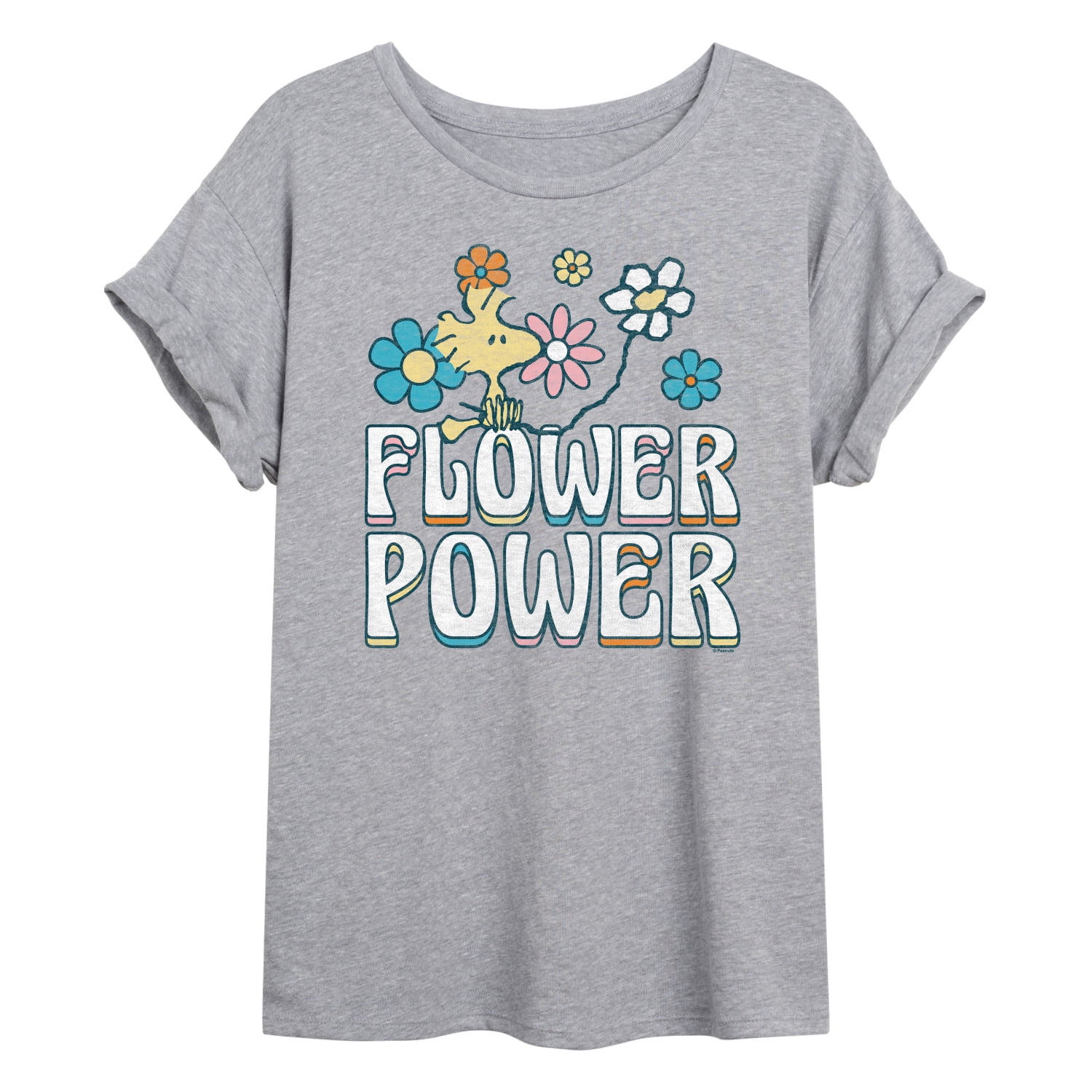 Peanuts - Flower Power - Women's Oversized T-Shirt - Walmart.com