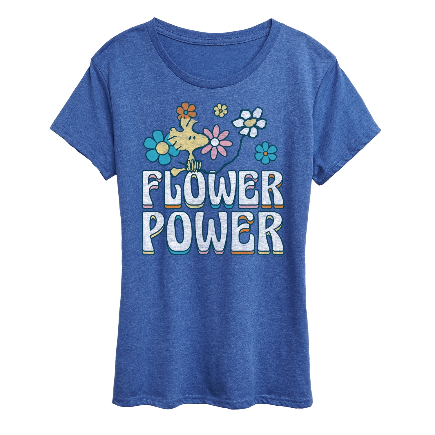 Peanuts - Flower Power - Women's Short Sleeve Graphic T-Shirt - Walmart.com