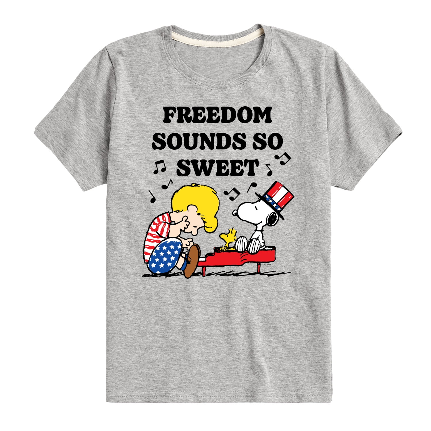 Peanuts - Freedom Sounds So Sweet - Toddler & Youth Short Sleeve ...
