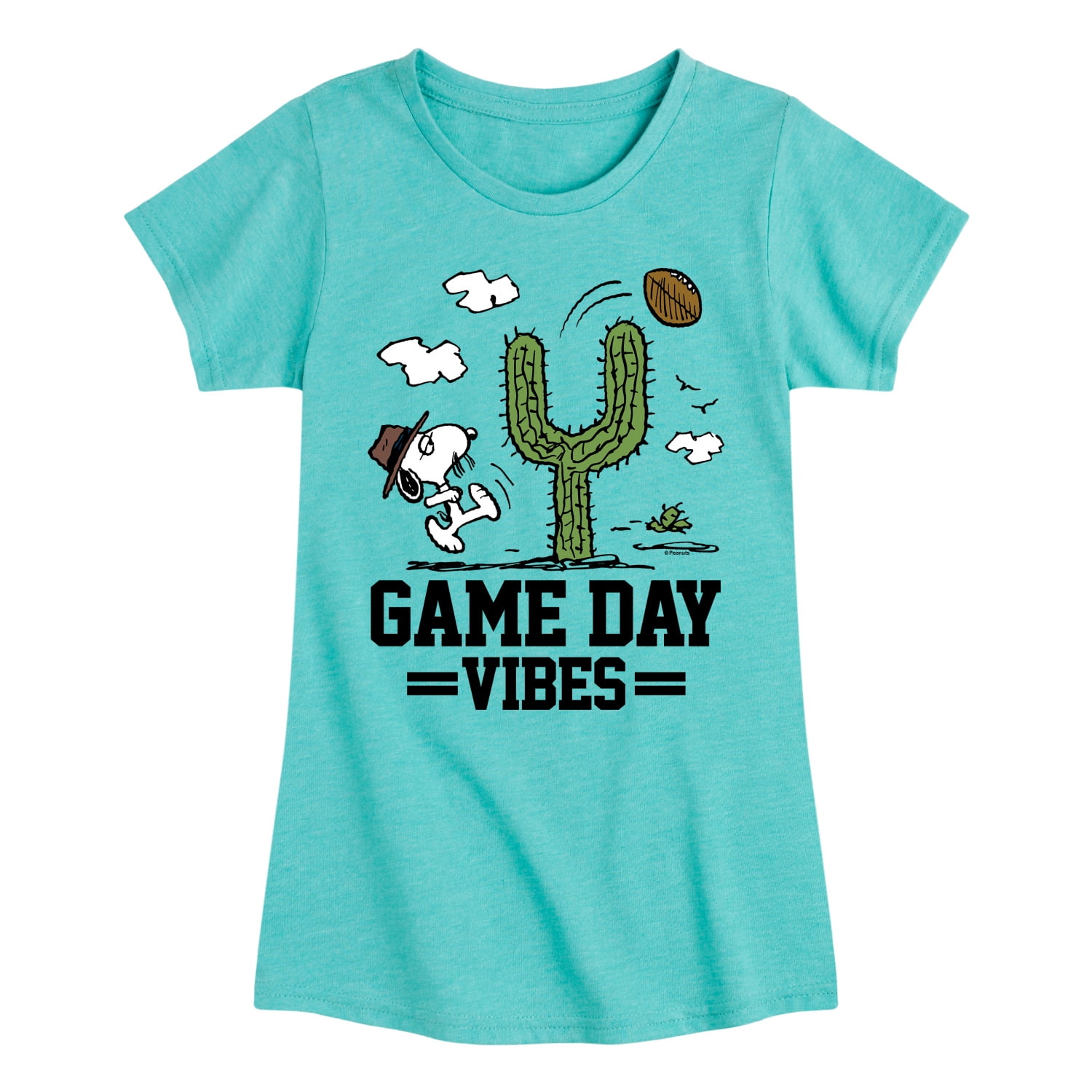 Peanuts - Game Day Vibes - Toddler & Youth Girls Short Sleeve Graphic T ...