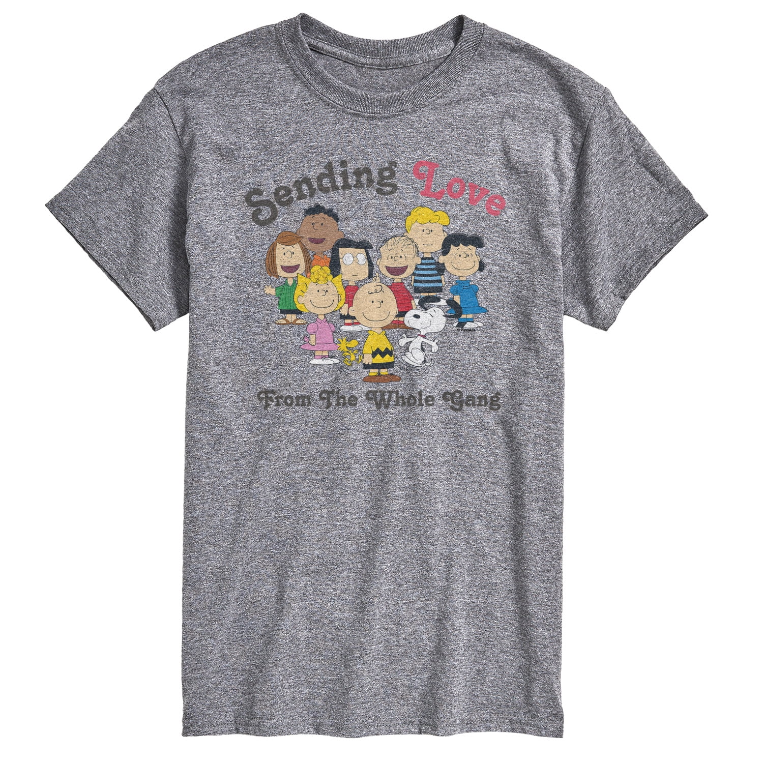 Peanuts - Gang Sends Love - Men's Short Sleeve Graphic T-Shirt ...