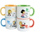 Peanuts Gentle Reminders Stoneware 4 Piece 21oz Mug Set in Assorted ...