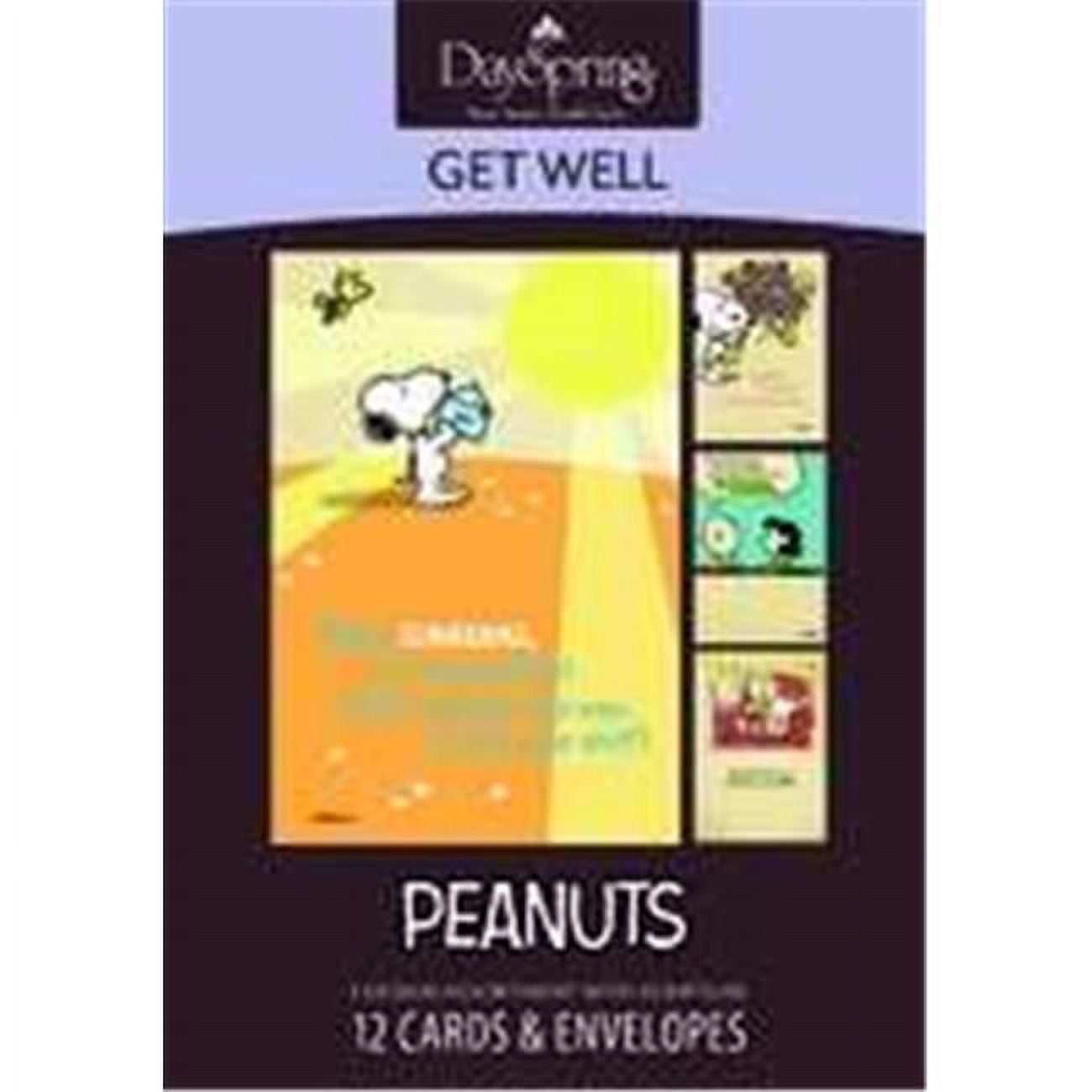 DaySpring, Peanuts Get Well Cards Boxed Set, 12 cards & envelopes ...