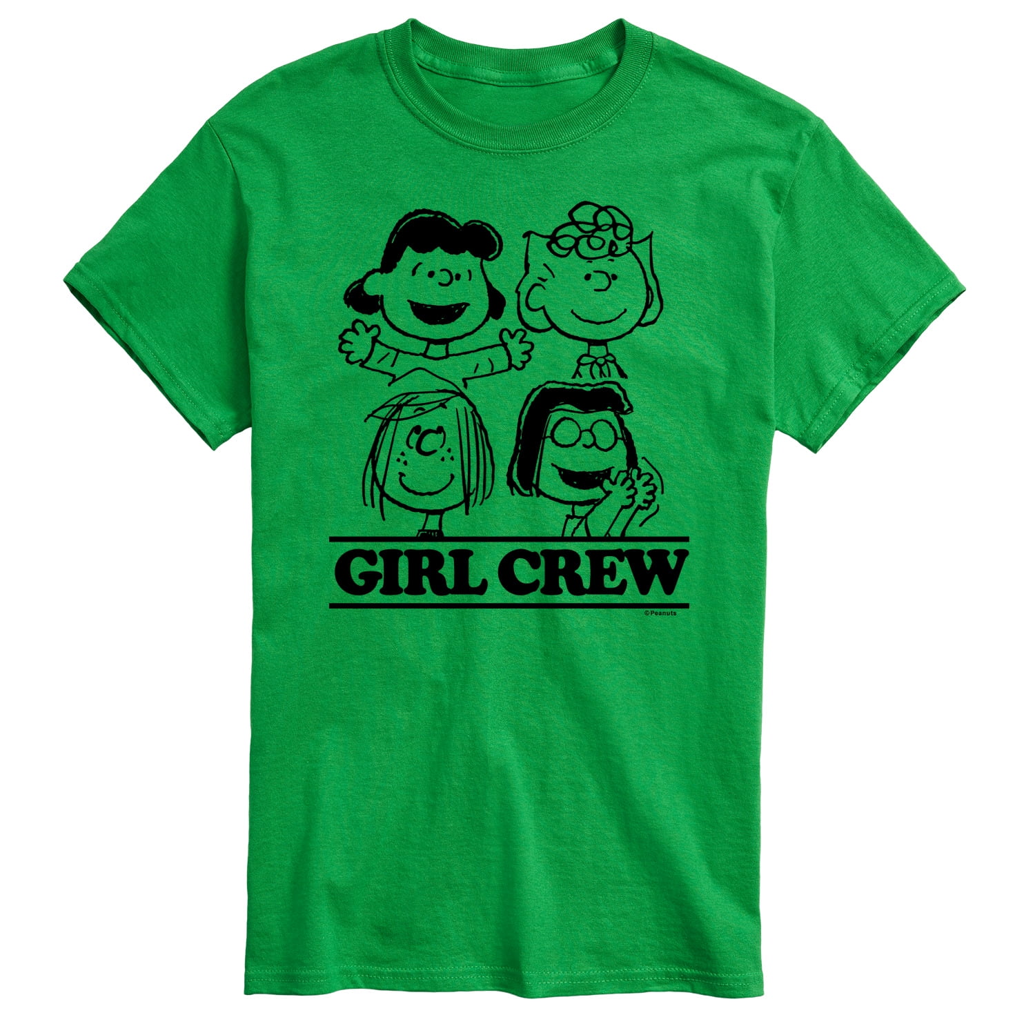Peanuts - Girl Crew - Men's Short Sleeve Graphic T-Shirt - Walmart.com