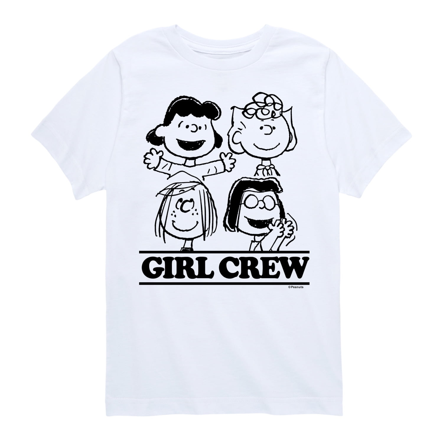 Peanuts - Girl Crew - Toddler And Youth Short Sleeve Graphic T-Shirt ...