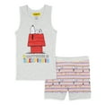 Peanuts Girls' Snoopy Happiness Is Sleeping In Pajama Set Tank Top Shorts - Walmart.com