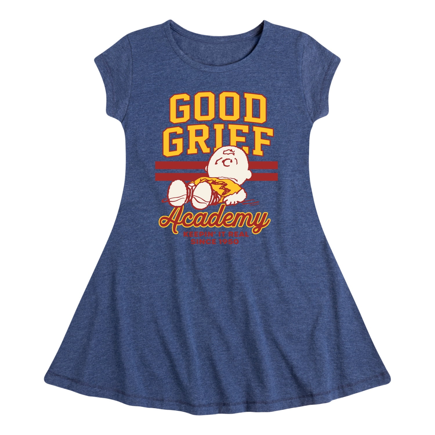 Peanuts - Good Grief Academy - Toddler & Youth Girls Fit & Flare Dress ...