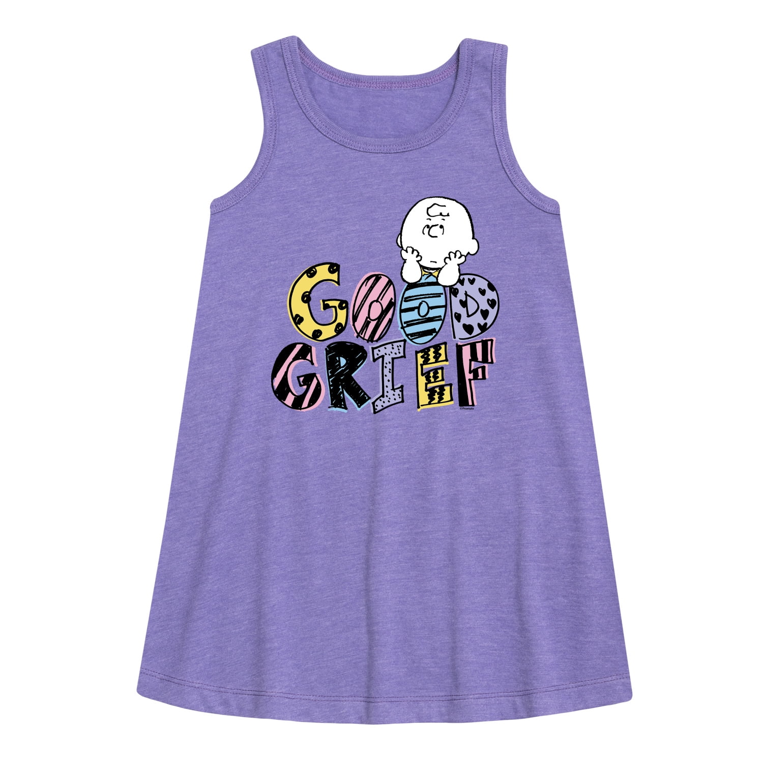 Peanuts - Good Grief Charlie Brown - Youth Girls A-line Dress - Walmart.com