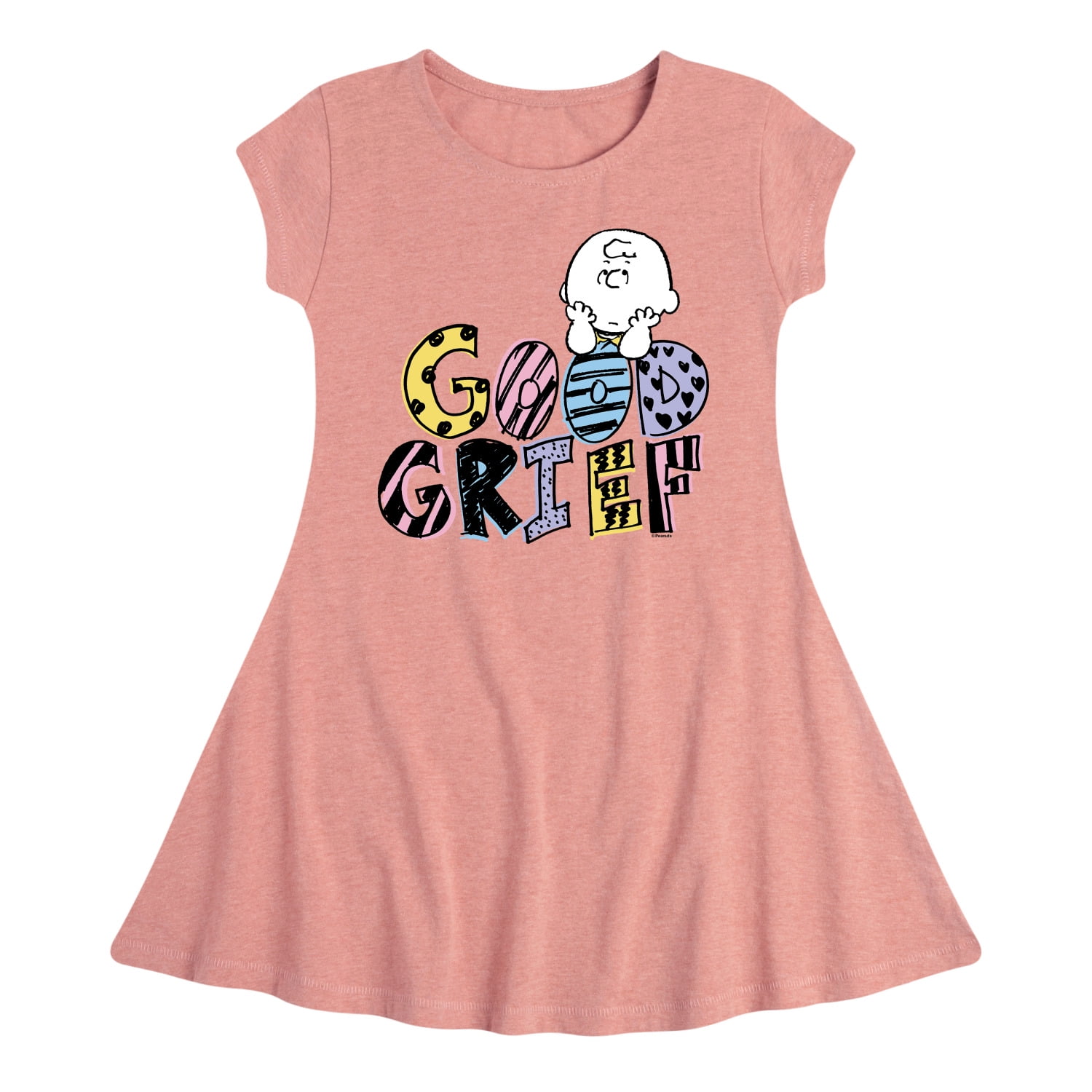 Peanuts - Good Grief Charlie Brown - Youth Girls Fit & Flare Dress ...