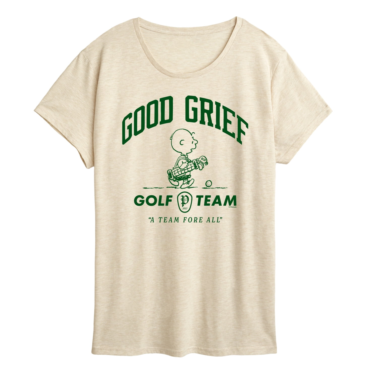Peanuts - Good Grief Golf Team - Women's Short Sleeve Graphic T-Shirt ...