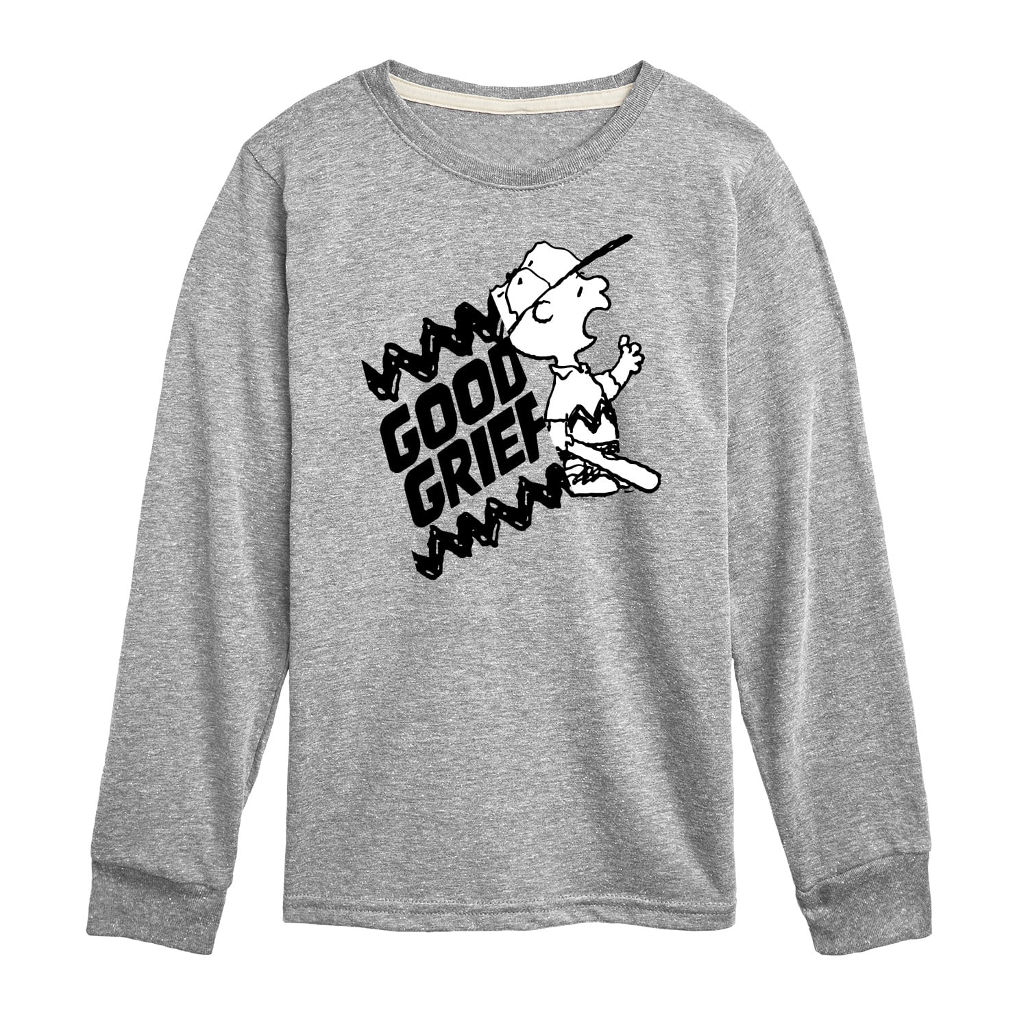 Peanuts - Good Grief Split - Toddler And Youth Long Sleeve Graphic T ...