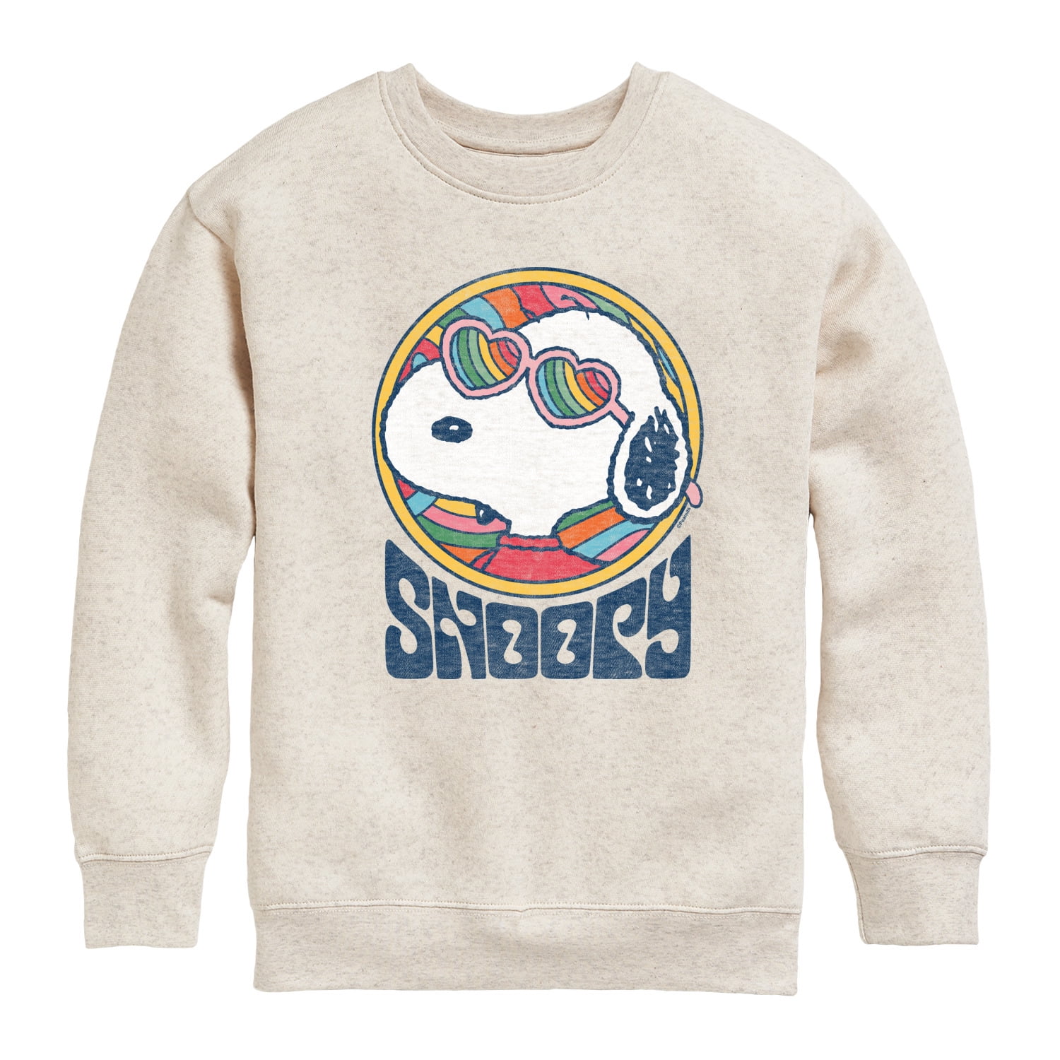 Peanuts - Groovy Snoopy - Toddler And Youth Crewneck Fleece Sweatshirt ...