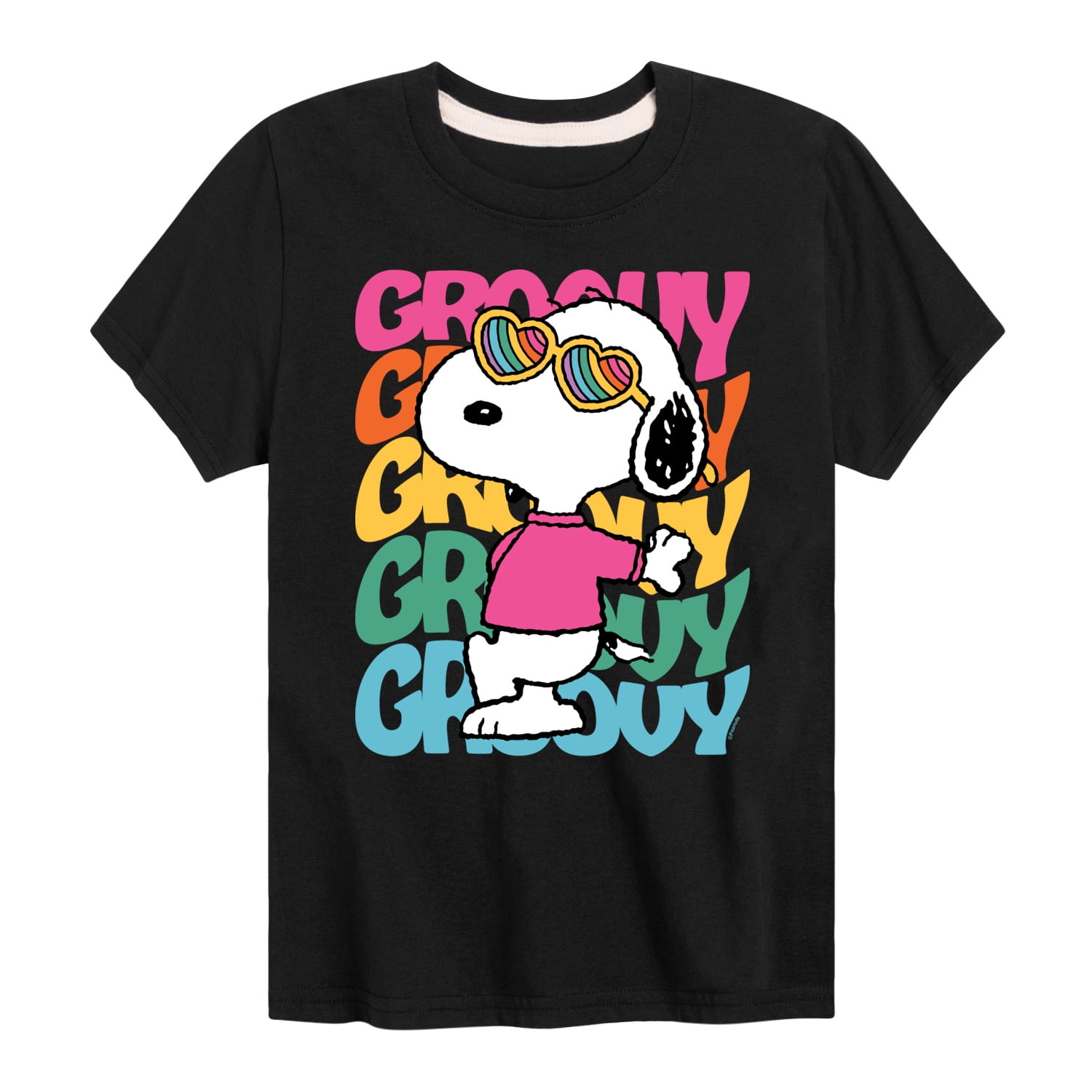 Peanuts - Groovy Stacked - Toddler And Youth Short Sleeve Graphic T ...