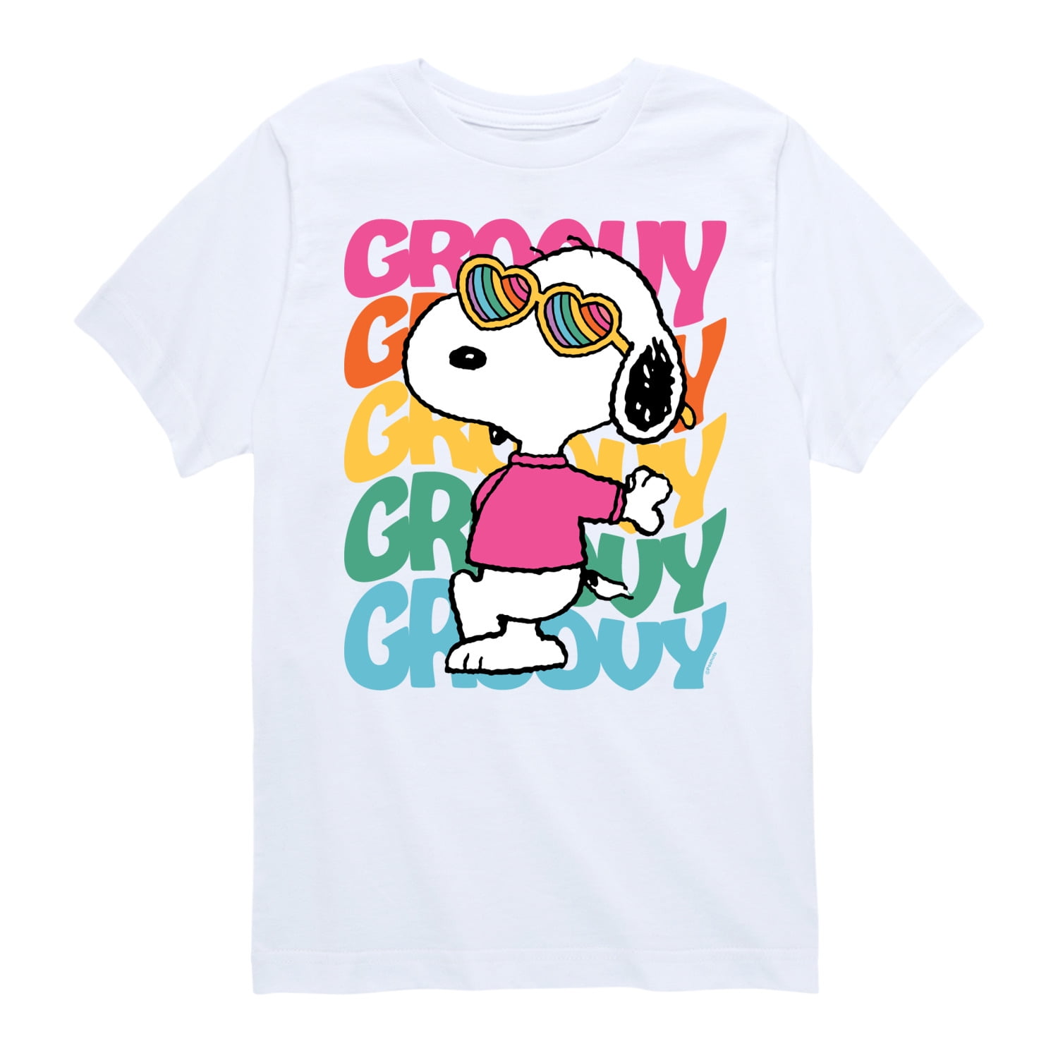 Peanuts - Groovy Stacked - Toddler And Youth Short Sleeve Graphic T ...
